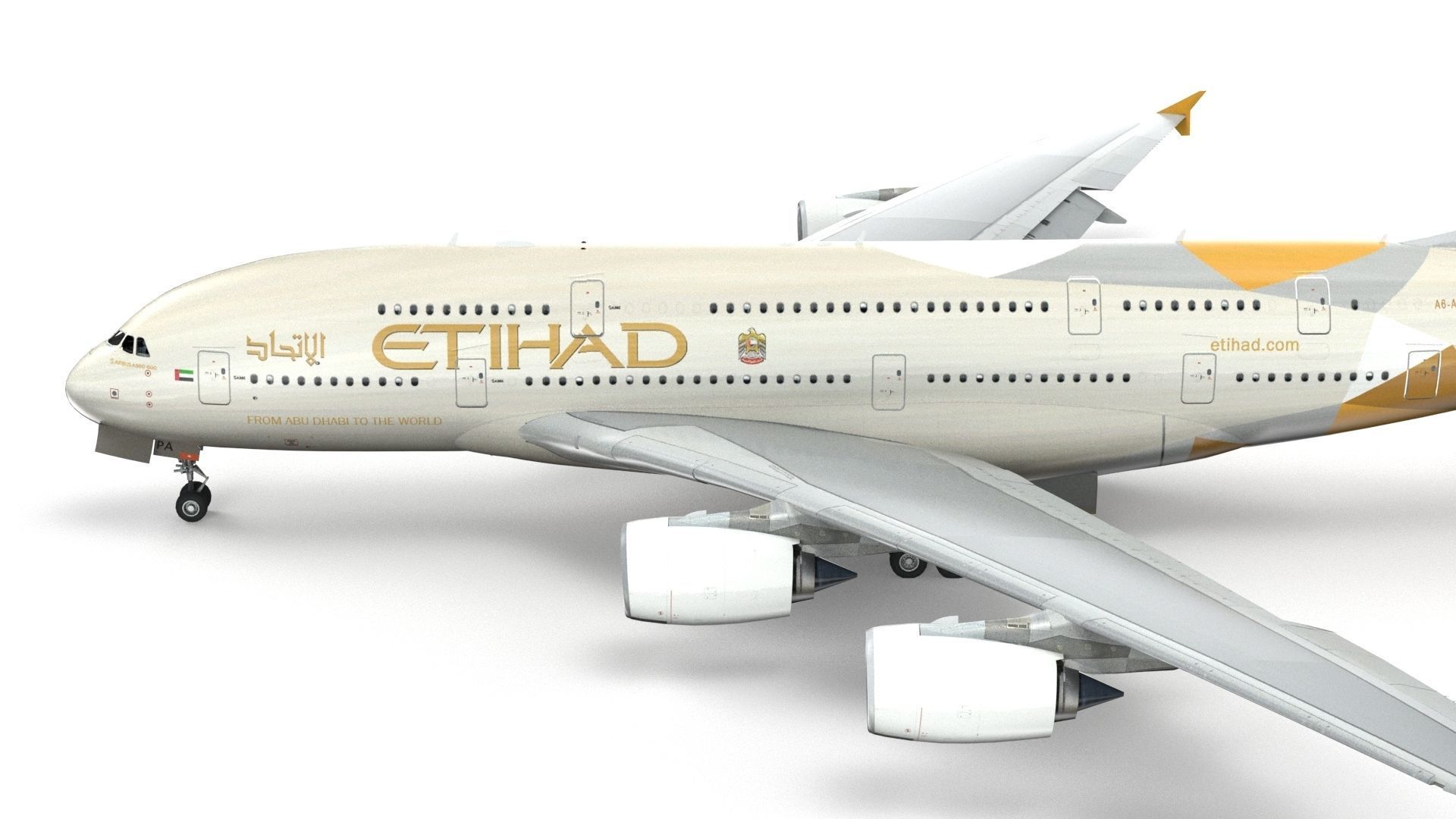 Airbus A380 Etihad - element 3D 3D model | CGTrader