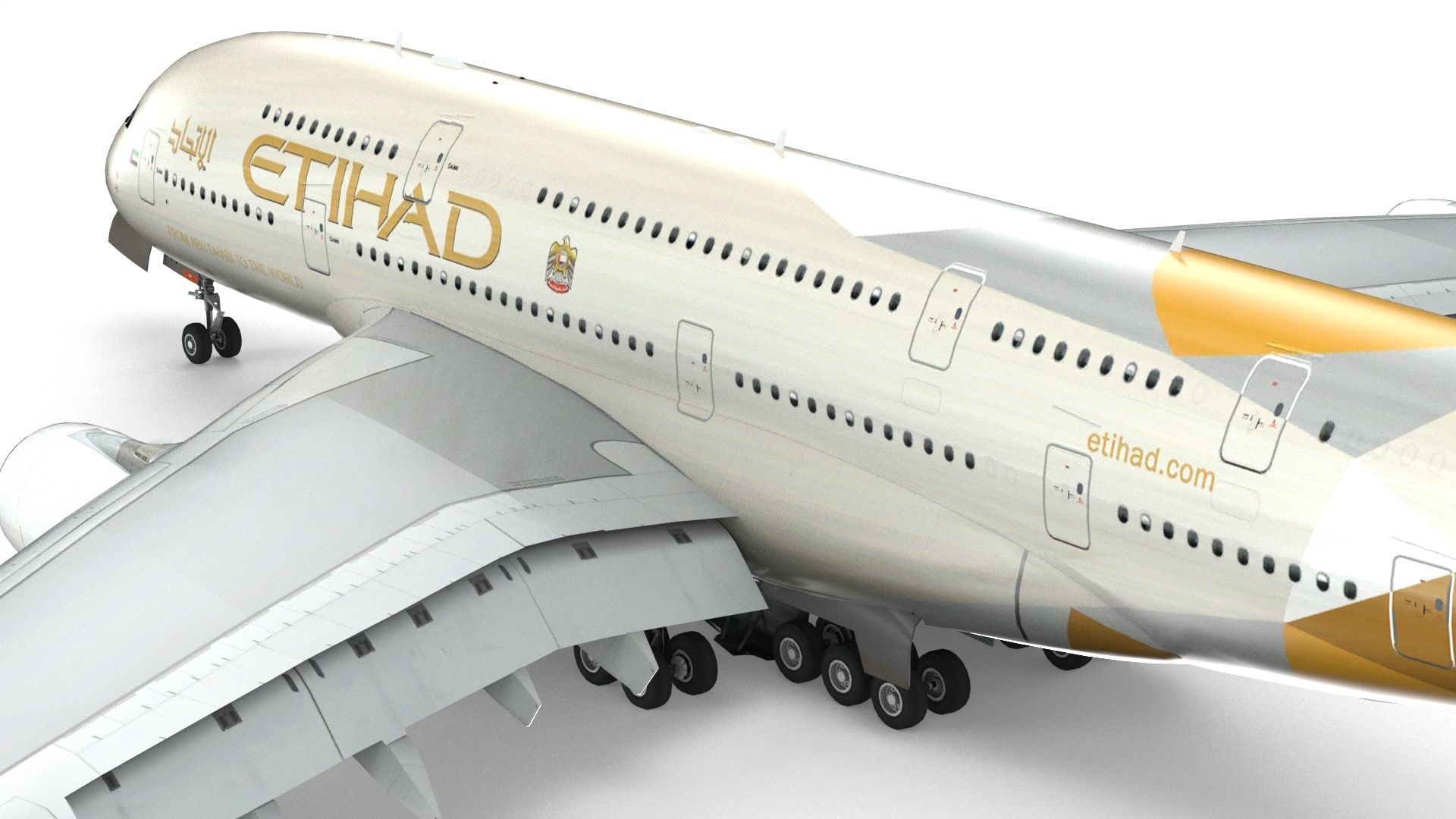 Airbus A380 Etihad - element 3D 3D model | CGTrader