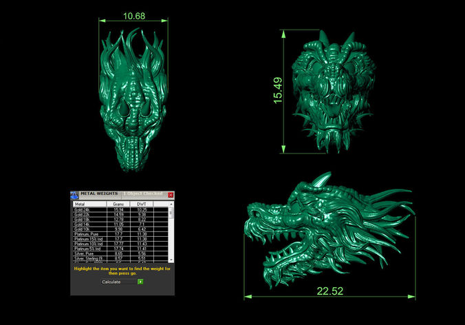 Dragon head 3D Model 3D printable OBJ STL | CGTrader.com