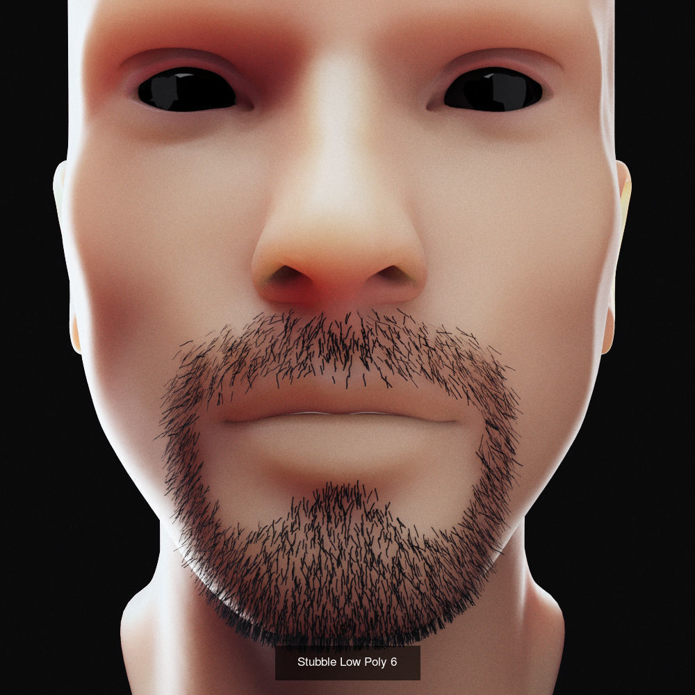 3D Model Collection Stubble Pack Low Poly VR / AR / low-poly | CGTrader