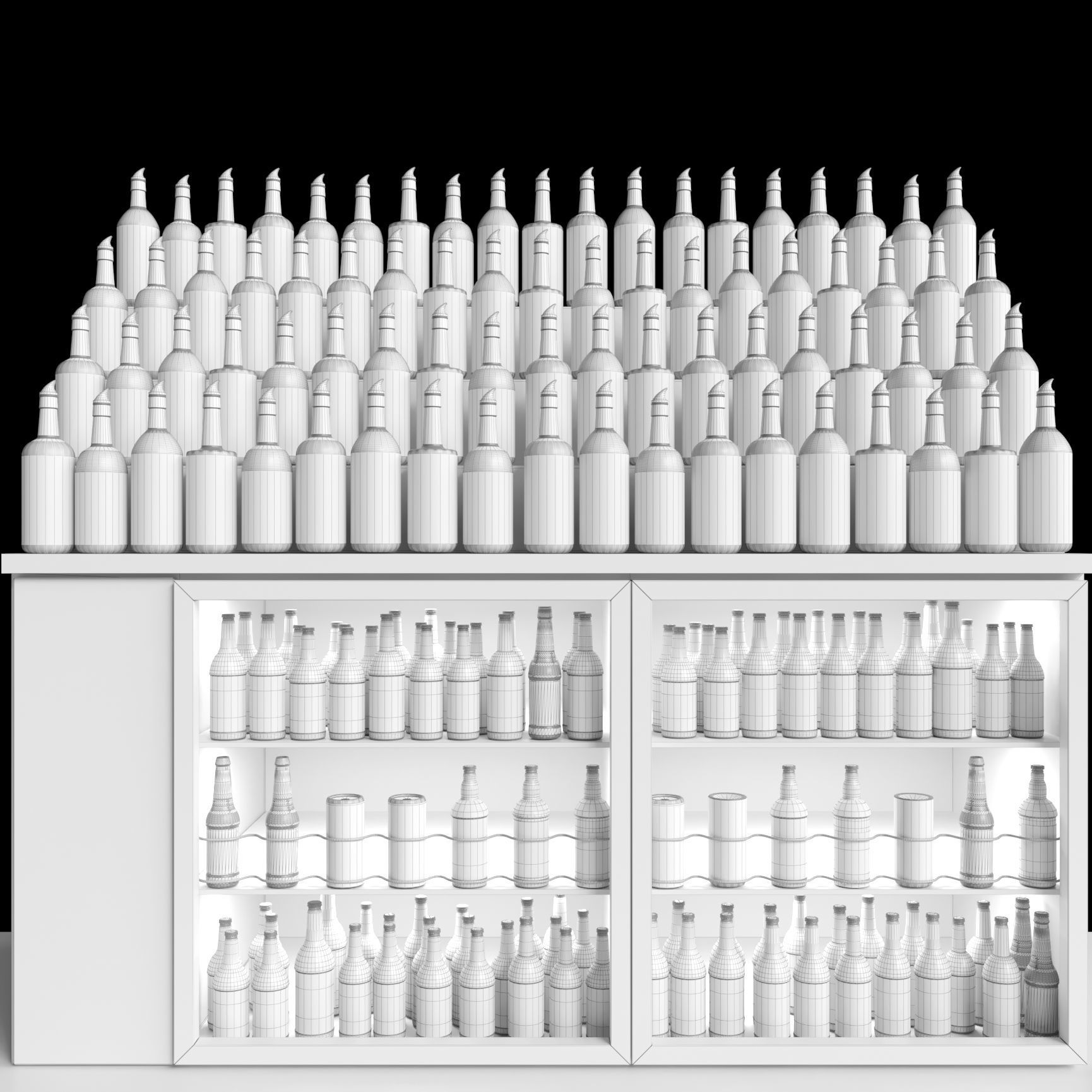 Alcohol Showcase 12 3D model | CGTrader