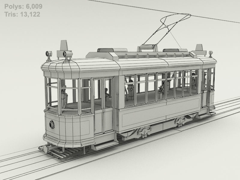 3D model Old Tram VR / AR / low-poly | CGTrader