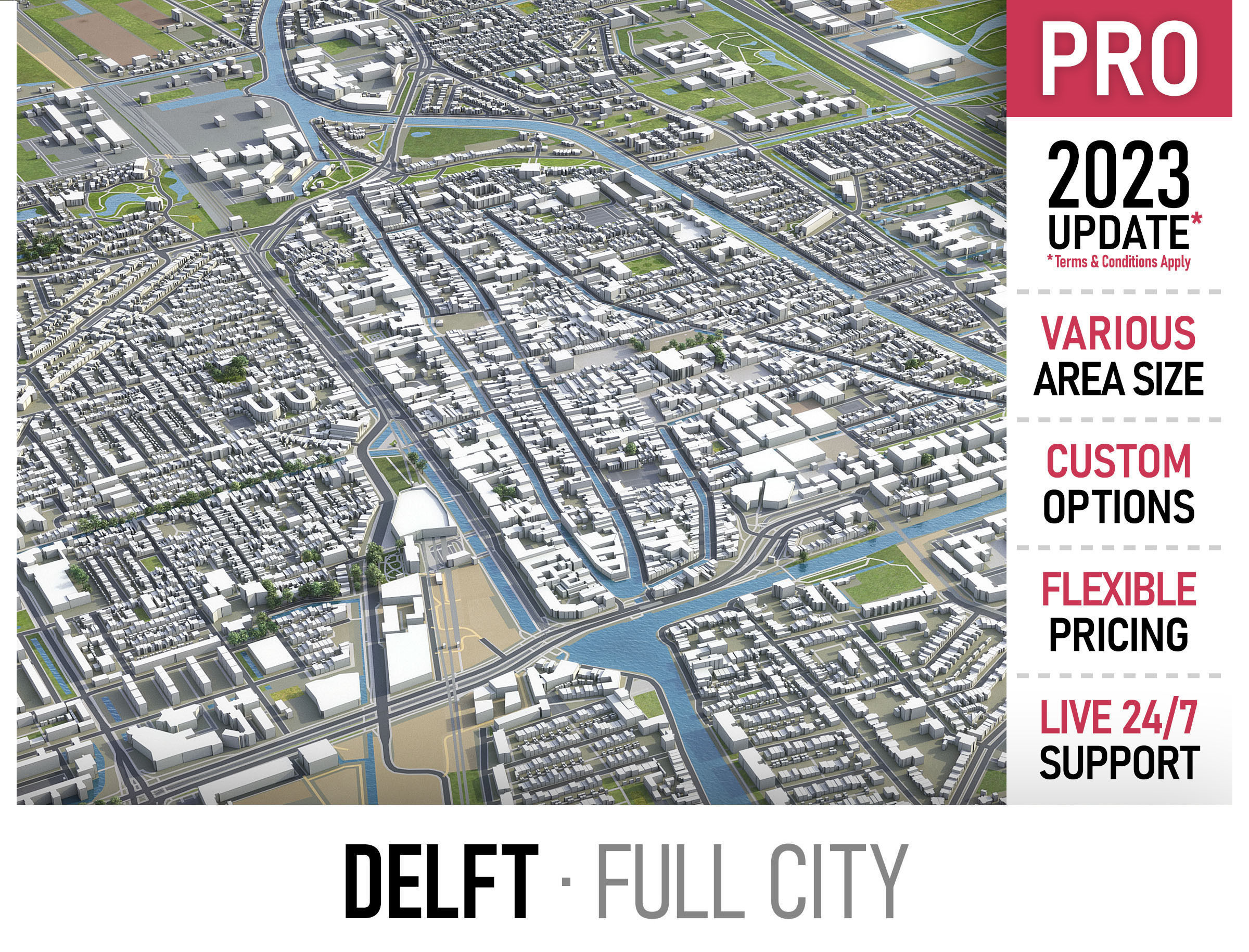 3D model Delft - 3D City Model VR / AR / low-poly | CGTrader