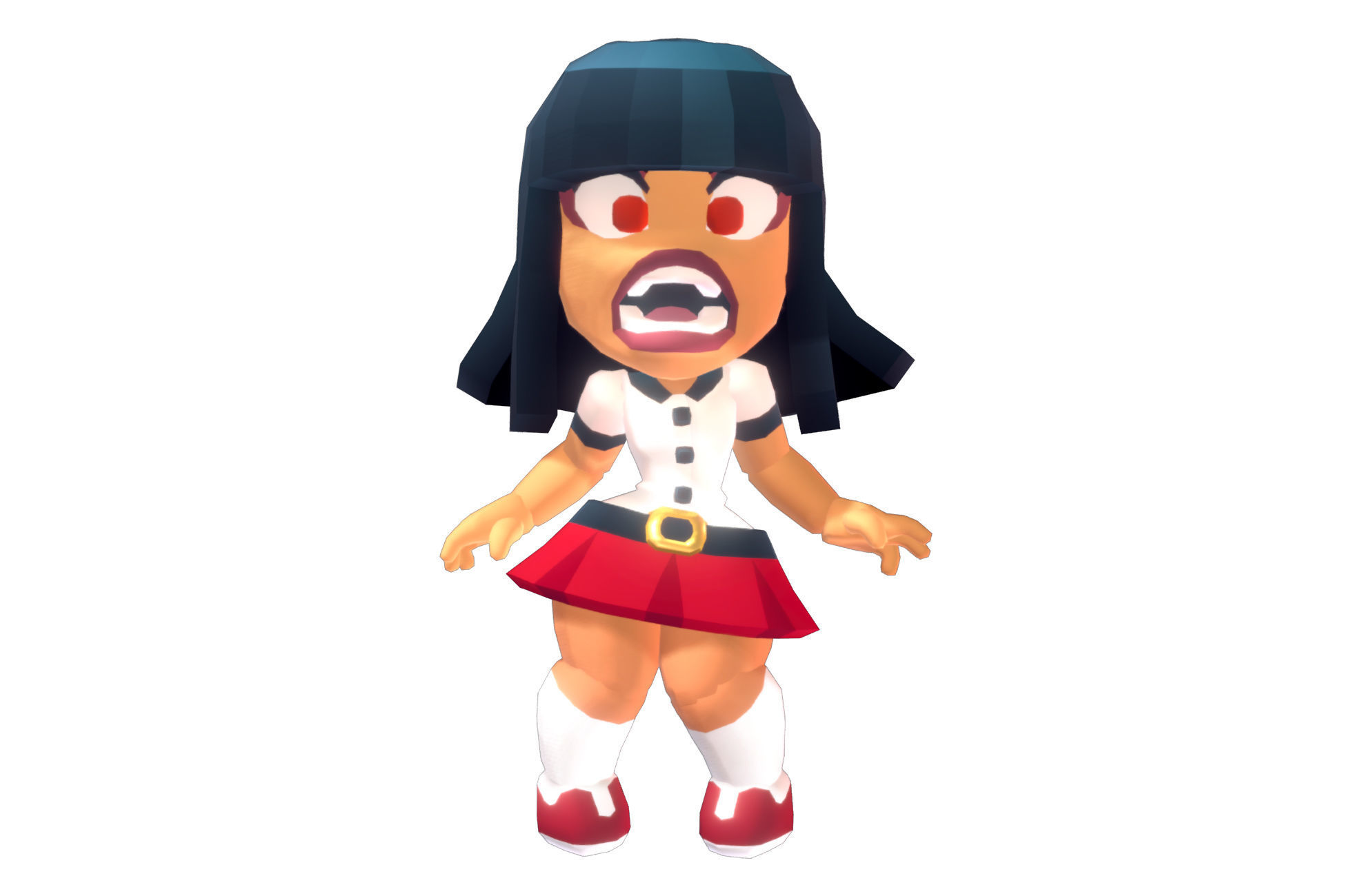 3D model Kung Fu School Girl Kyoshi - Proto Series VR / AR / low-poly ...