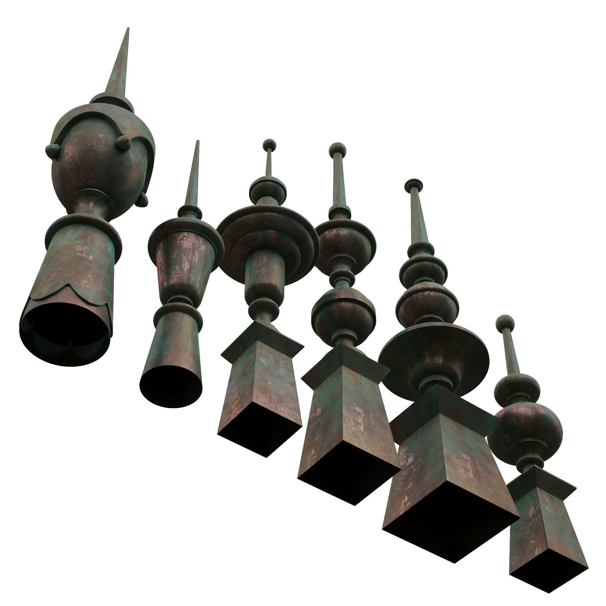 Architectural Metal Finials 0098 13-18 3D model | CGTrader