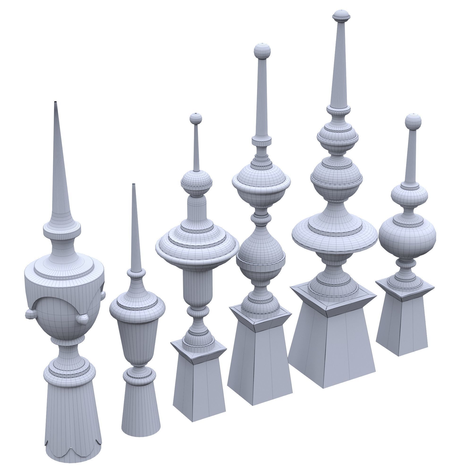Architectural Metal Finials 0098 13-18 3D model | CGTrader