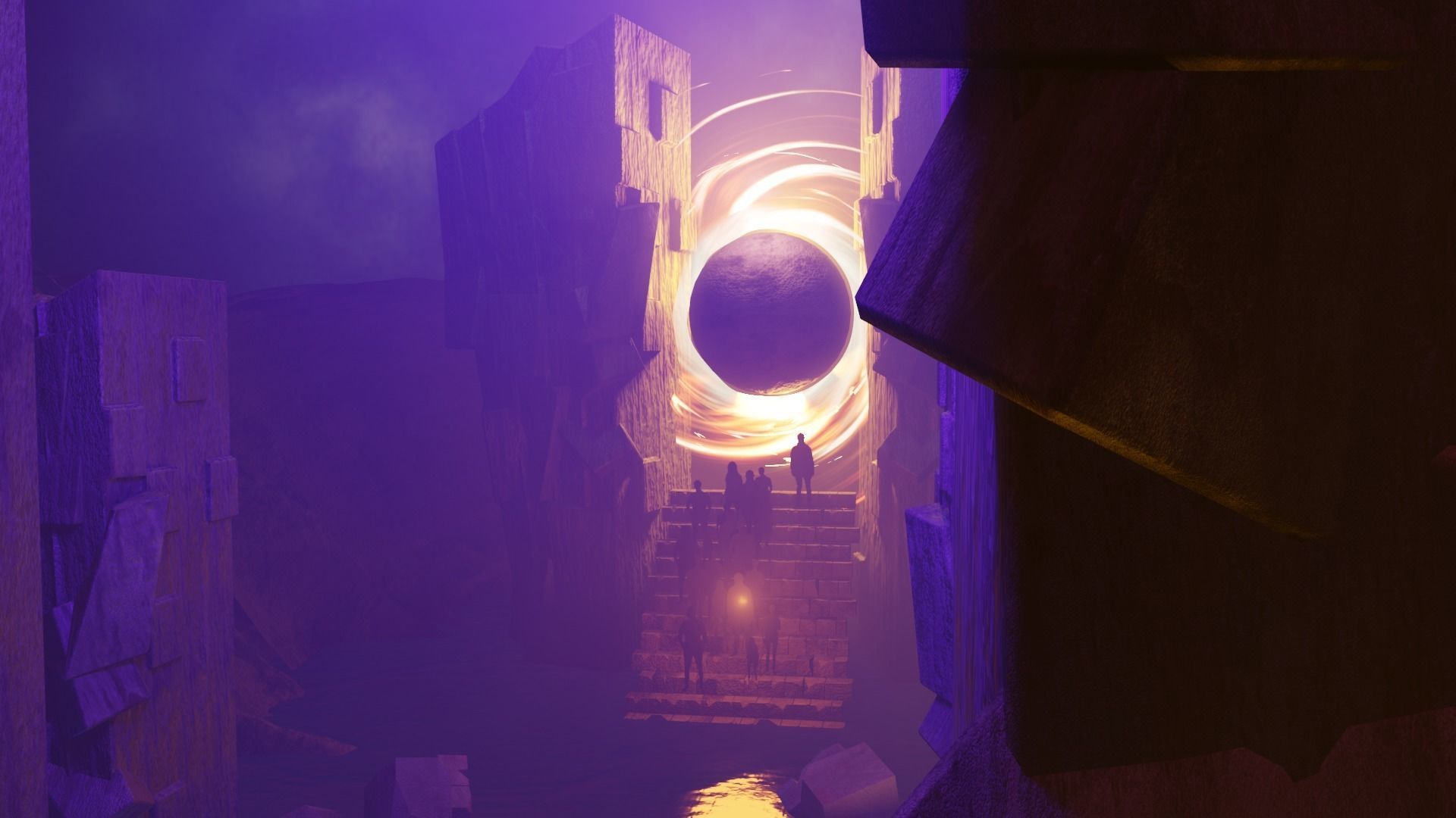 Epic enviroment scene made in blender 3D model | CGTrader