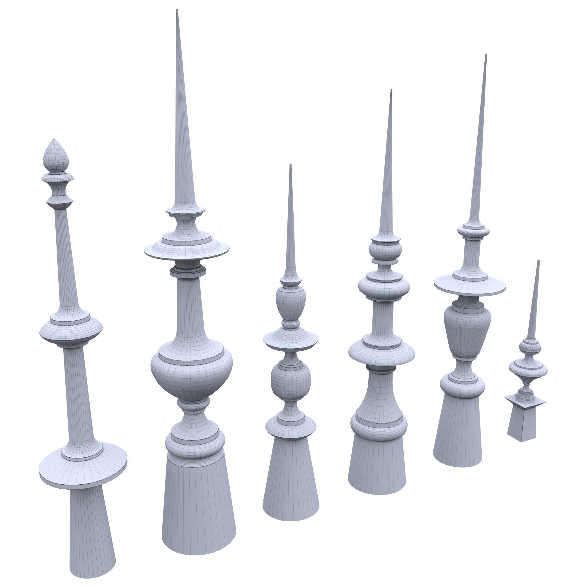 Architectural Metal Finials 0098 07-12 3D model | CGTrader