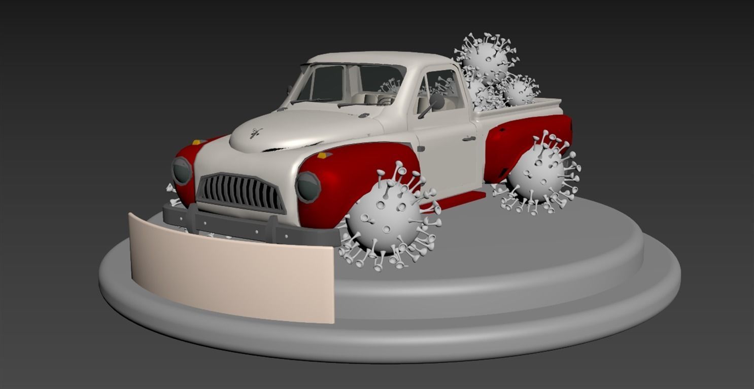 3D CORONA TRUCK 3D model 3D printable | CGTrader