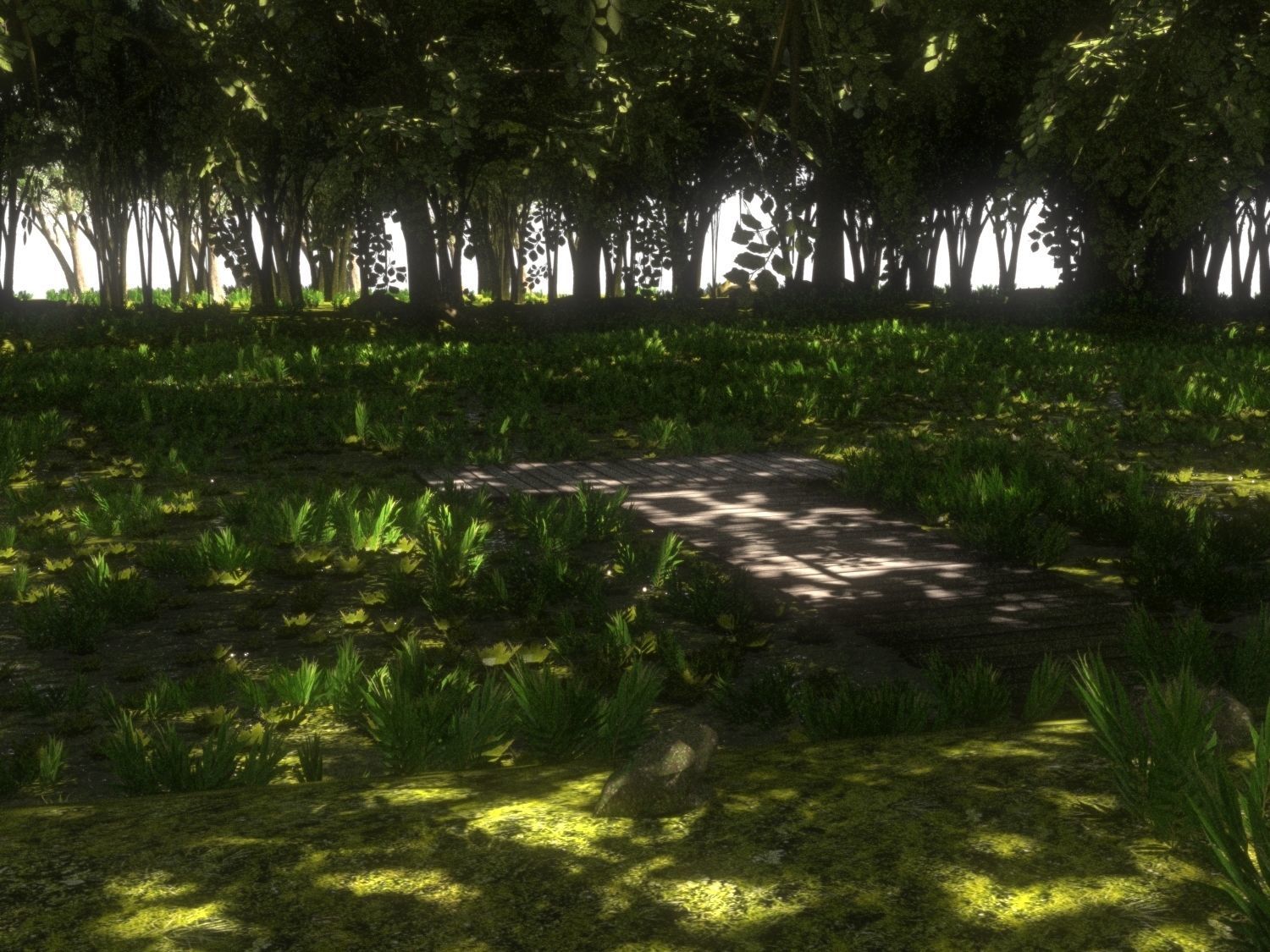 3D model Swamp forest VR / AR / low-poly | CGTrader