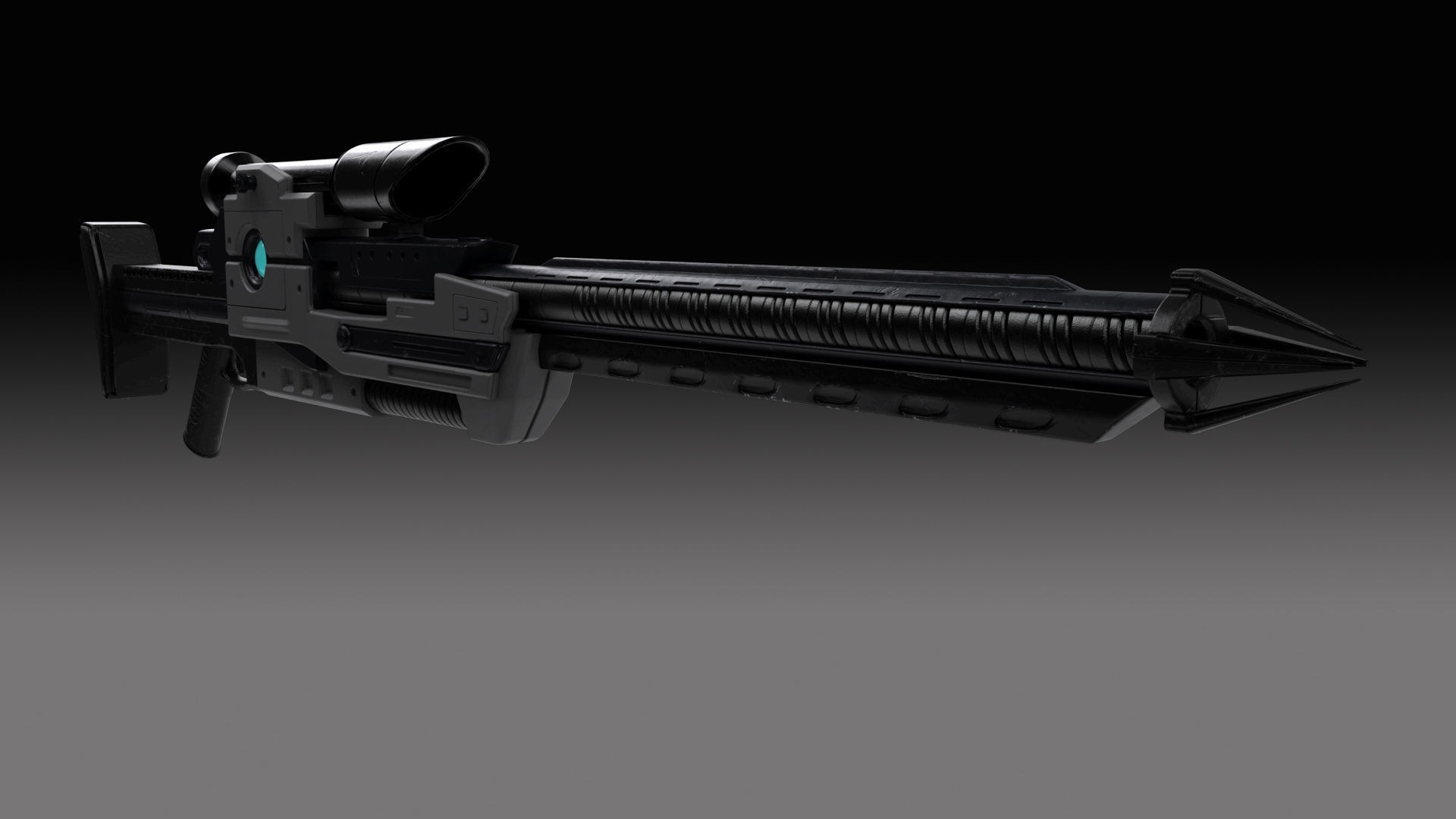 Energy or Laser Rifle Concept v02 3D model | CGTrader