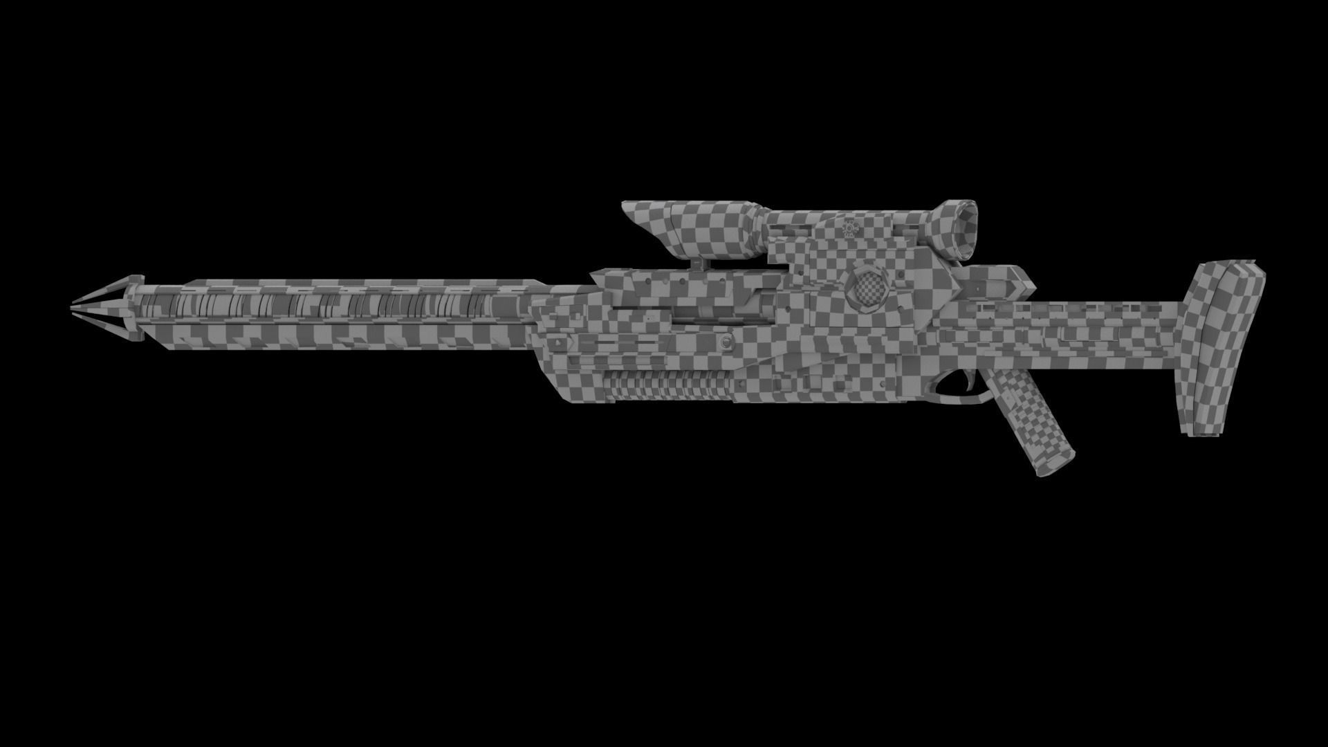 Energy or Laser Rifle Concept v02 3D model | CGTrader