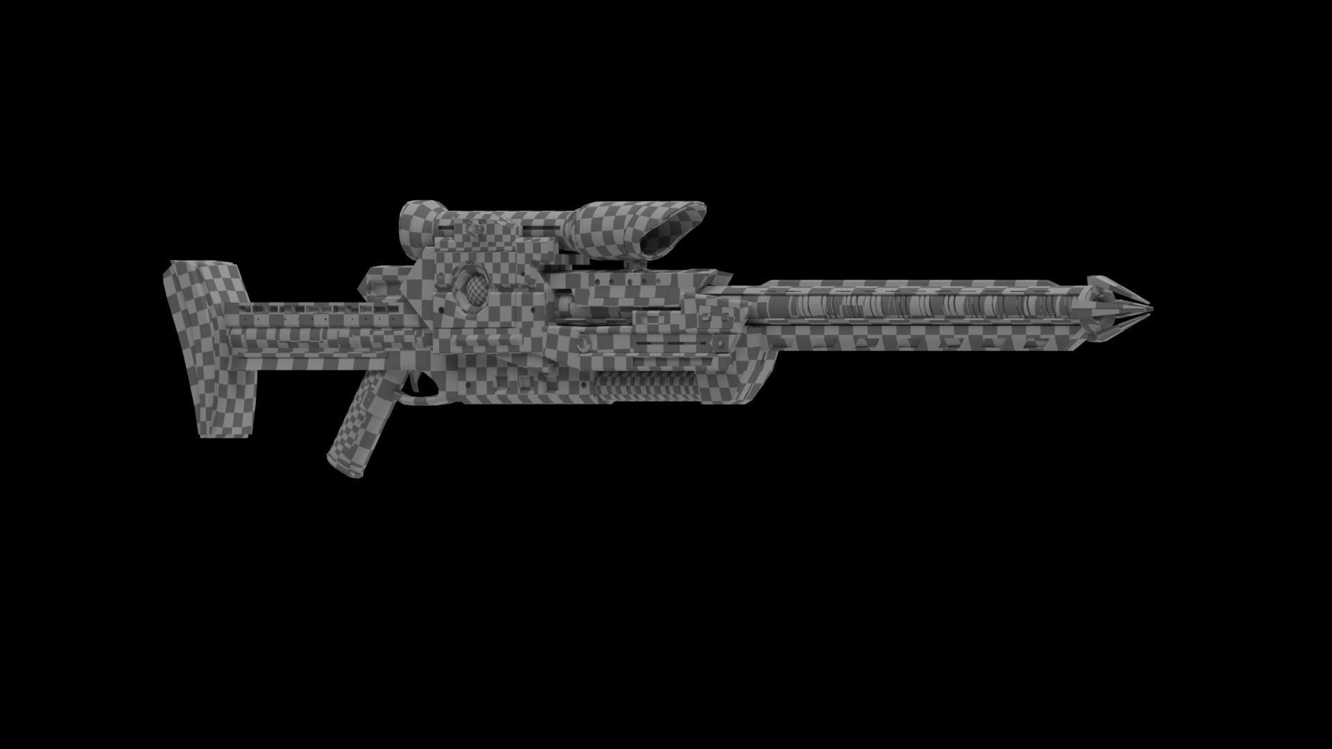 Energy or Laser Rifle Concept v02 3D model | CGTrader