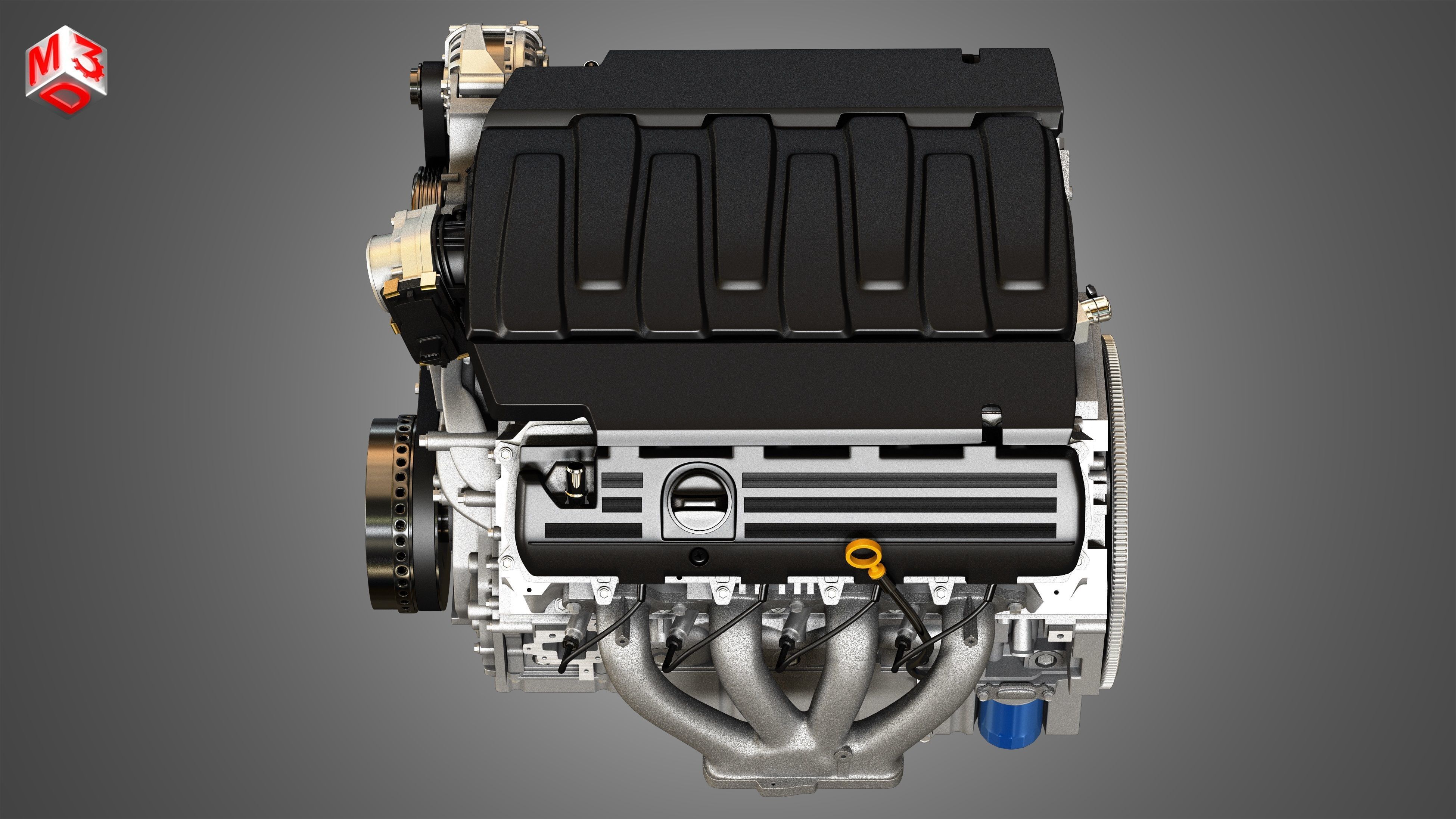 LT1 Engine - V8 Small Block Engine 3D model | CGTrader