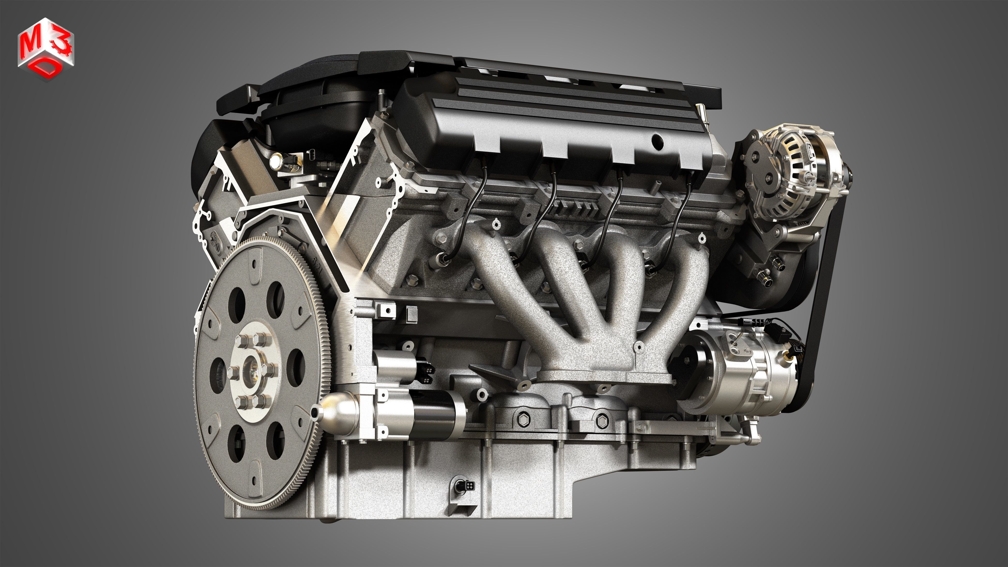 LT1 Engine - V8 Small Block Engine 3D model | CGTrader
