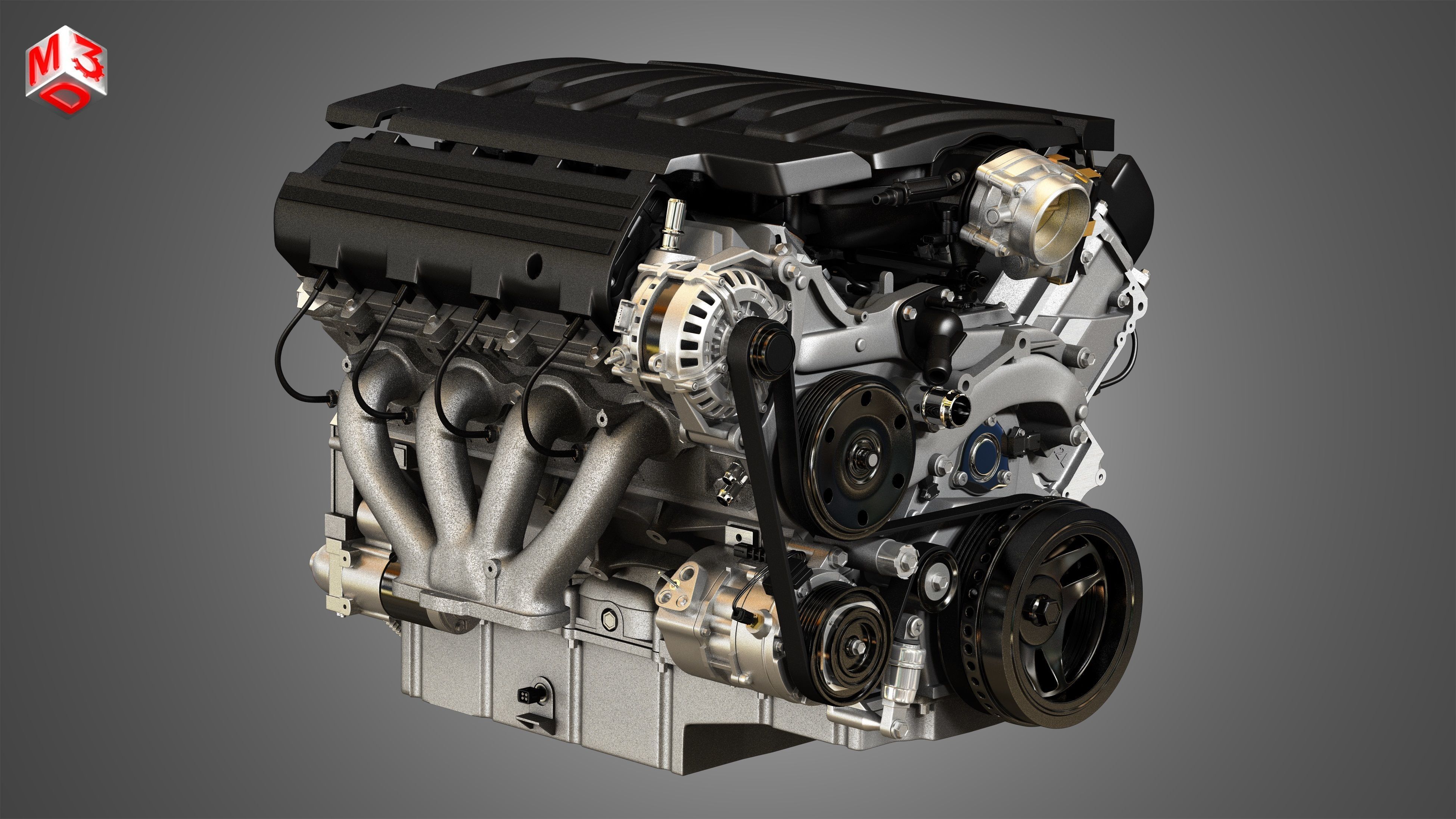 LT1 Engine - V8 Small Block Engine 3D model | CGTrader