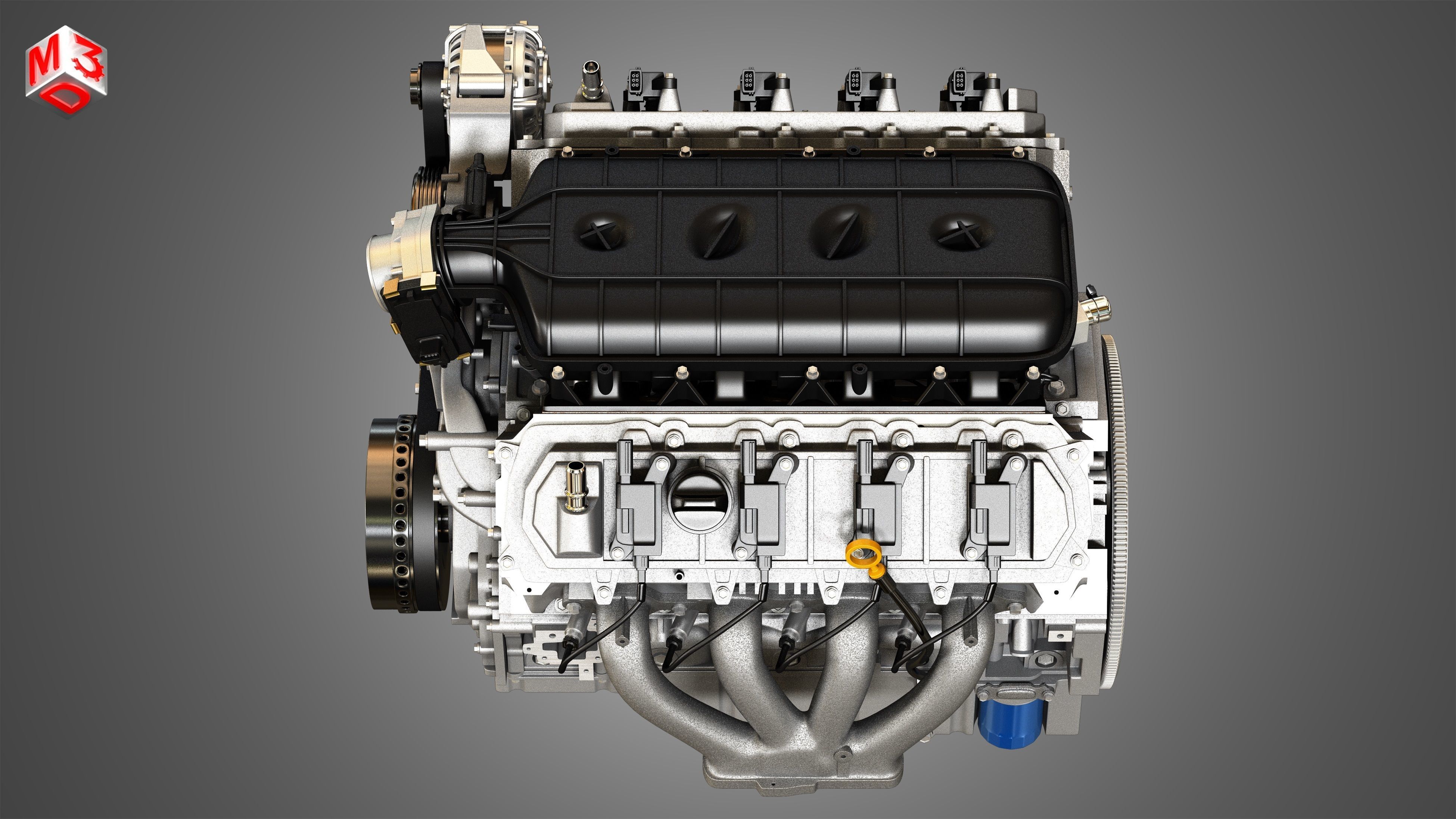LT1 Engine - V8 Small Block Engine 3D model | CGTrader