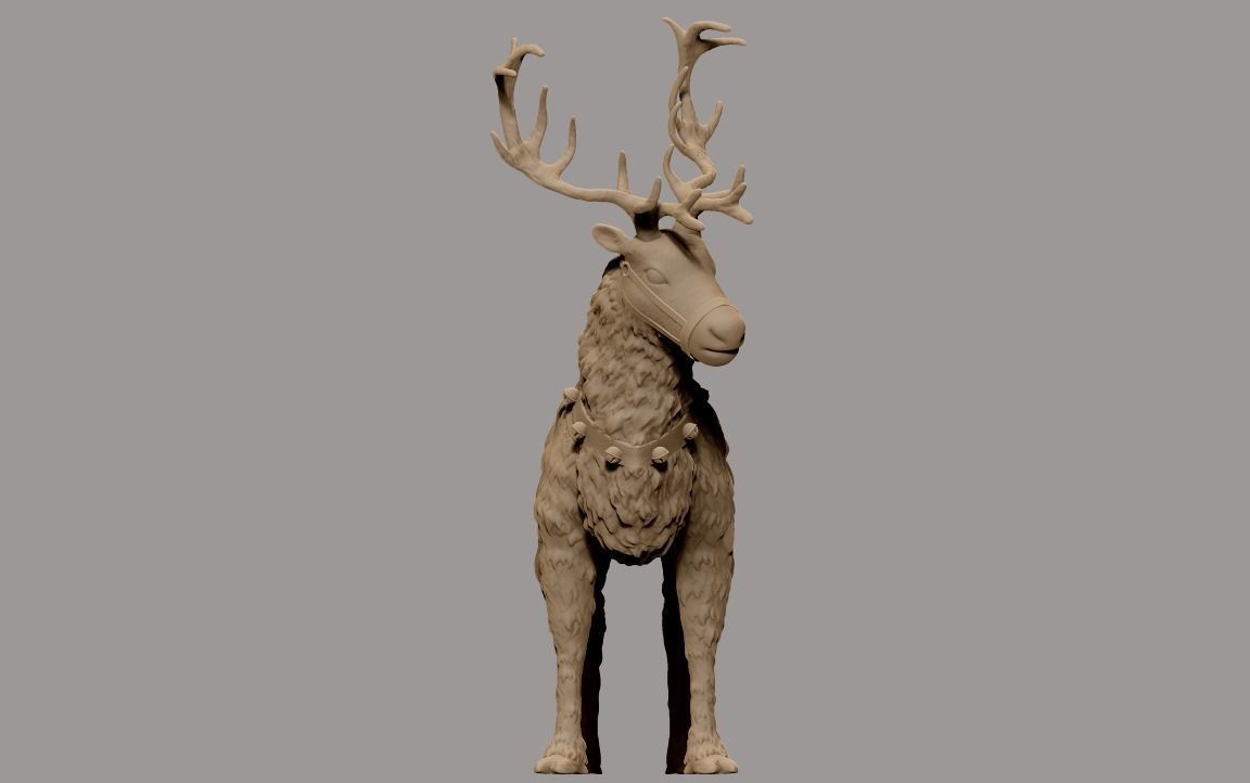 Rudolph reindeer 3D model 3D printable | CGTrader