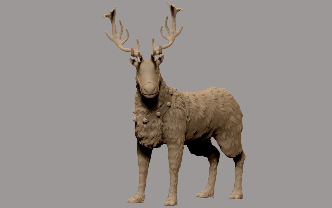 Rudolph reindeer 3D model 3D printable | CGTrader