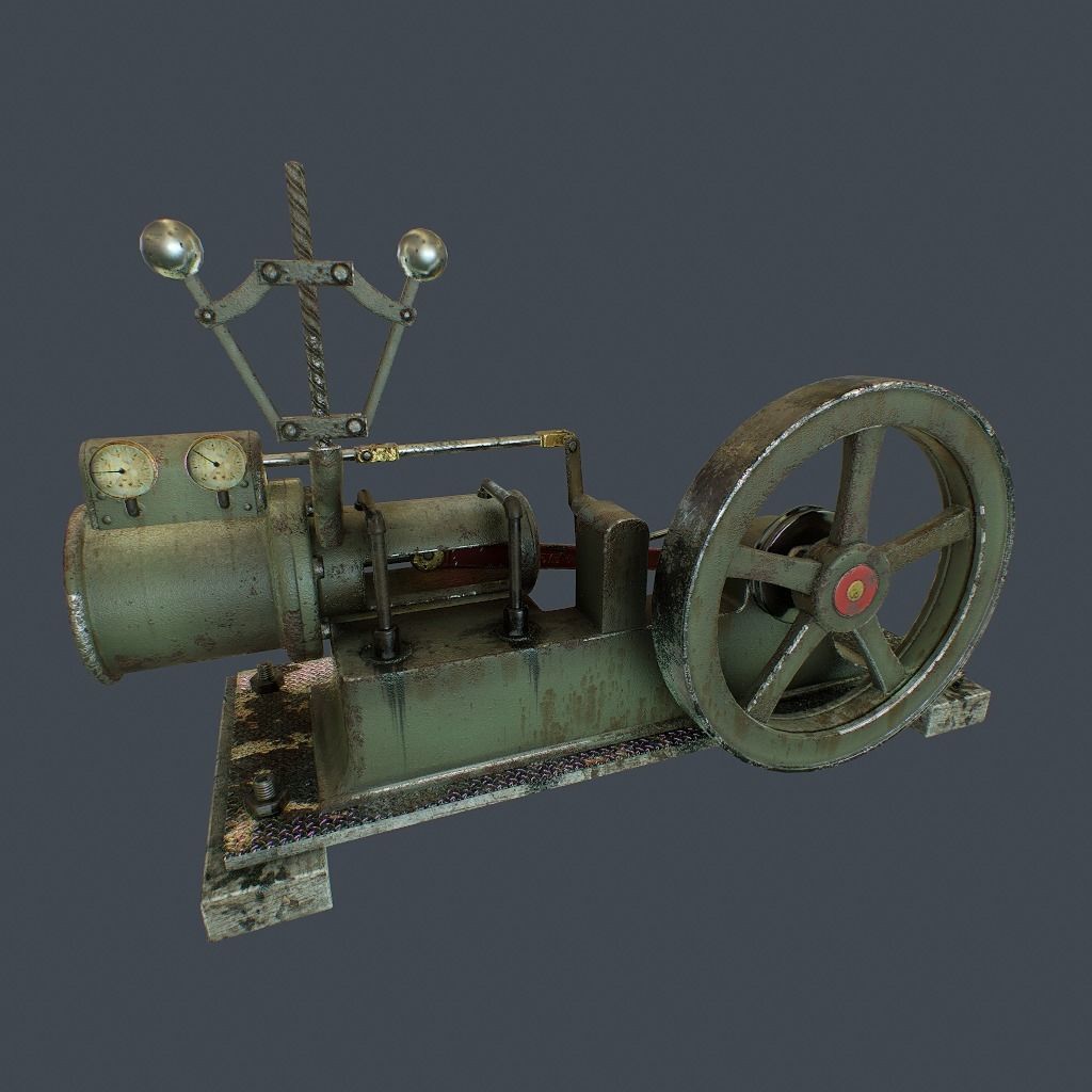 3D model Steam Engine VR / AR / low-poly animated | CGTrader