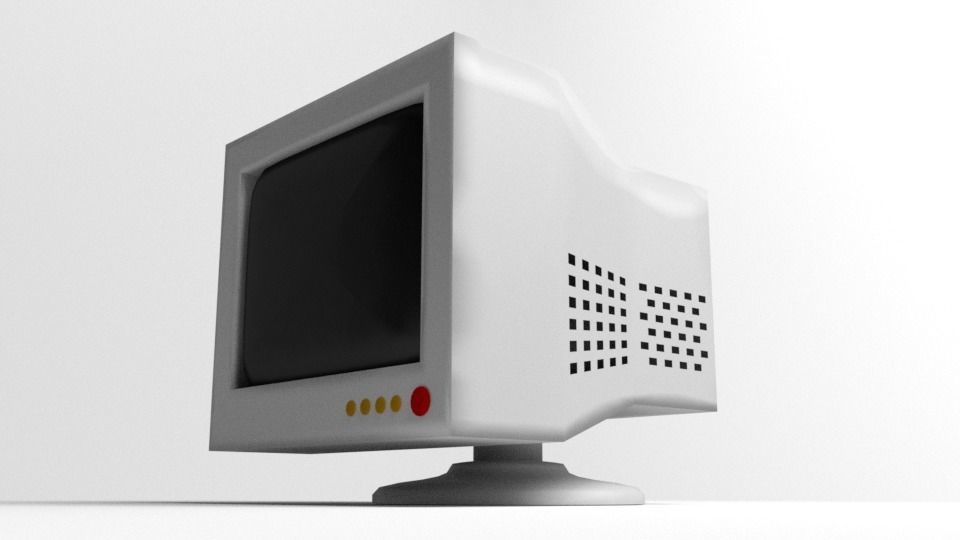 CRT Monitor 12inch 3D model | CGTrader