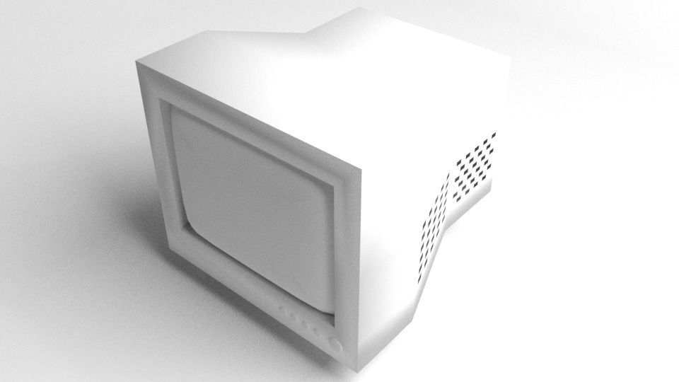 CRT Monitor 12inch 3D model | CGTrader