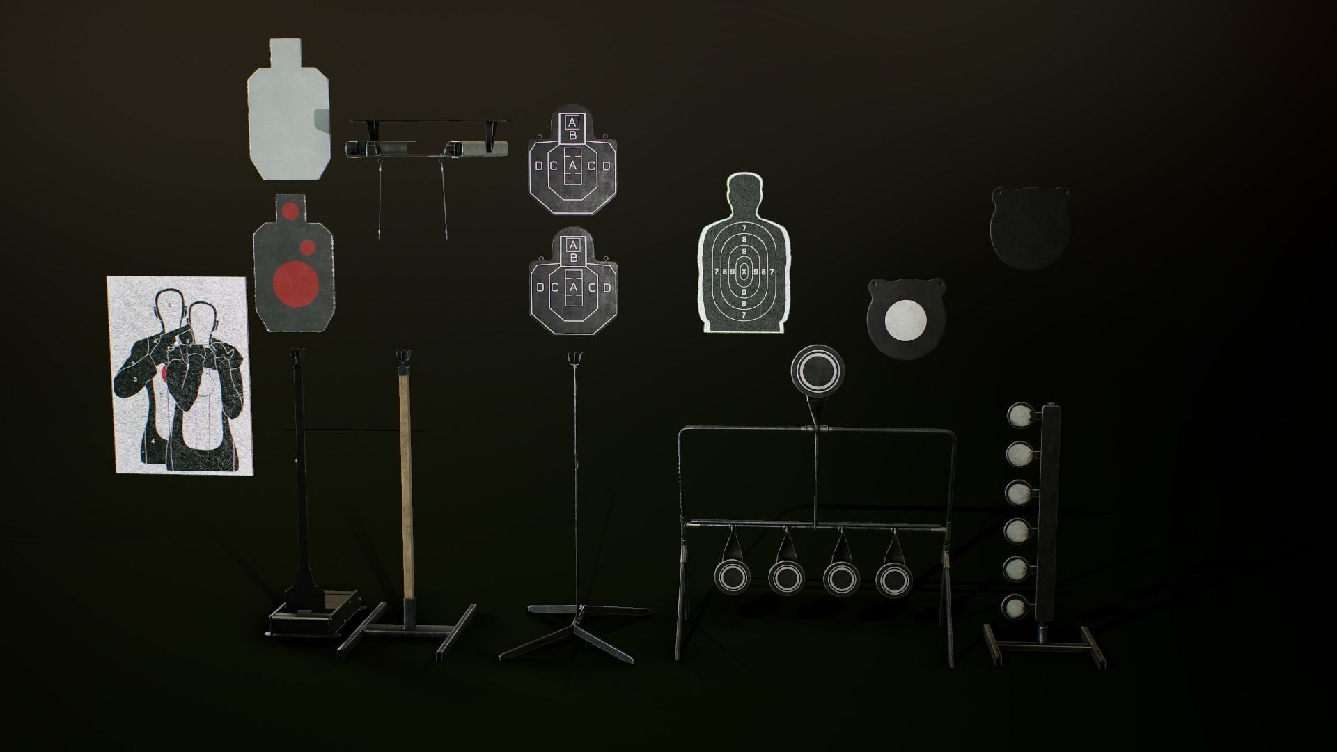 3D model Shooting targets pack VR / AR / low-poly | CGTrader