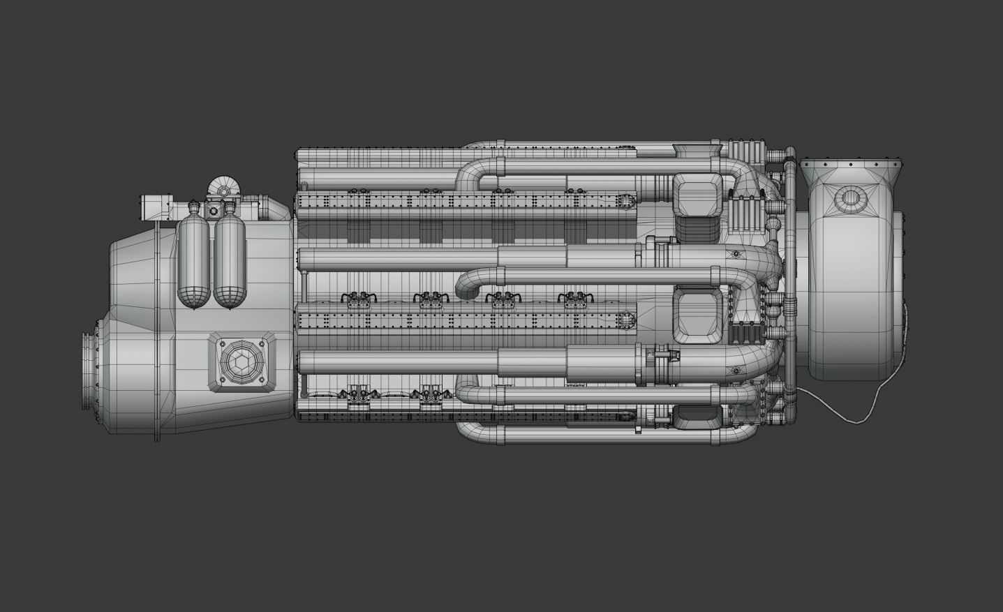 Ship Engine M520 free VR / AR / low-poly 3D model | CGTrader