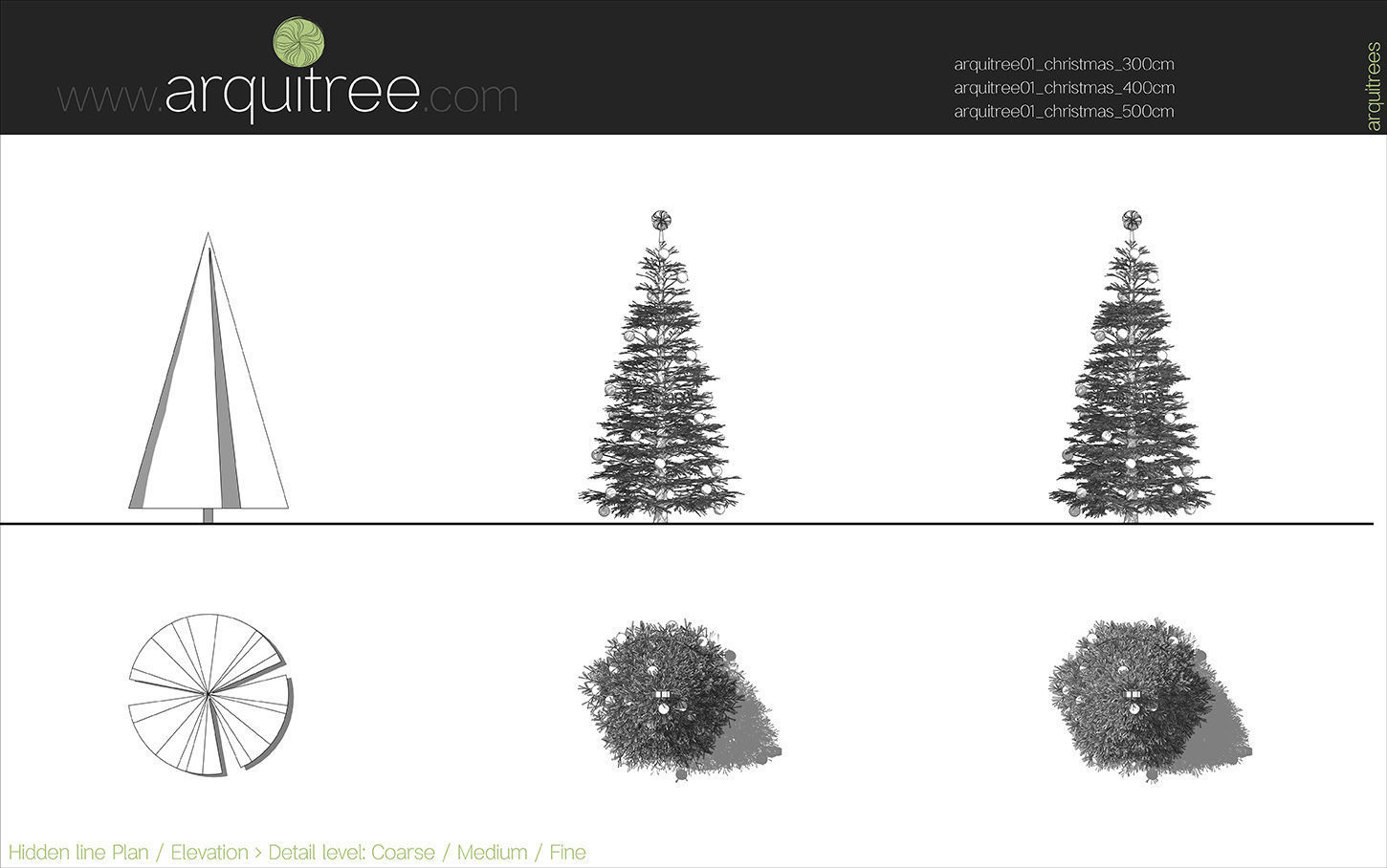 Revit scalable and detailed conifer tree arquitree01 free 3D model ...