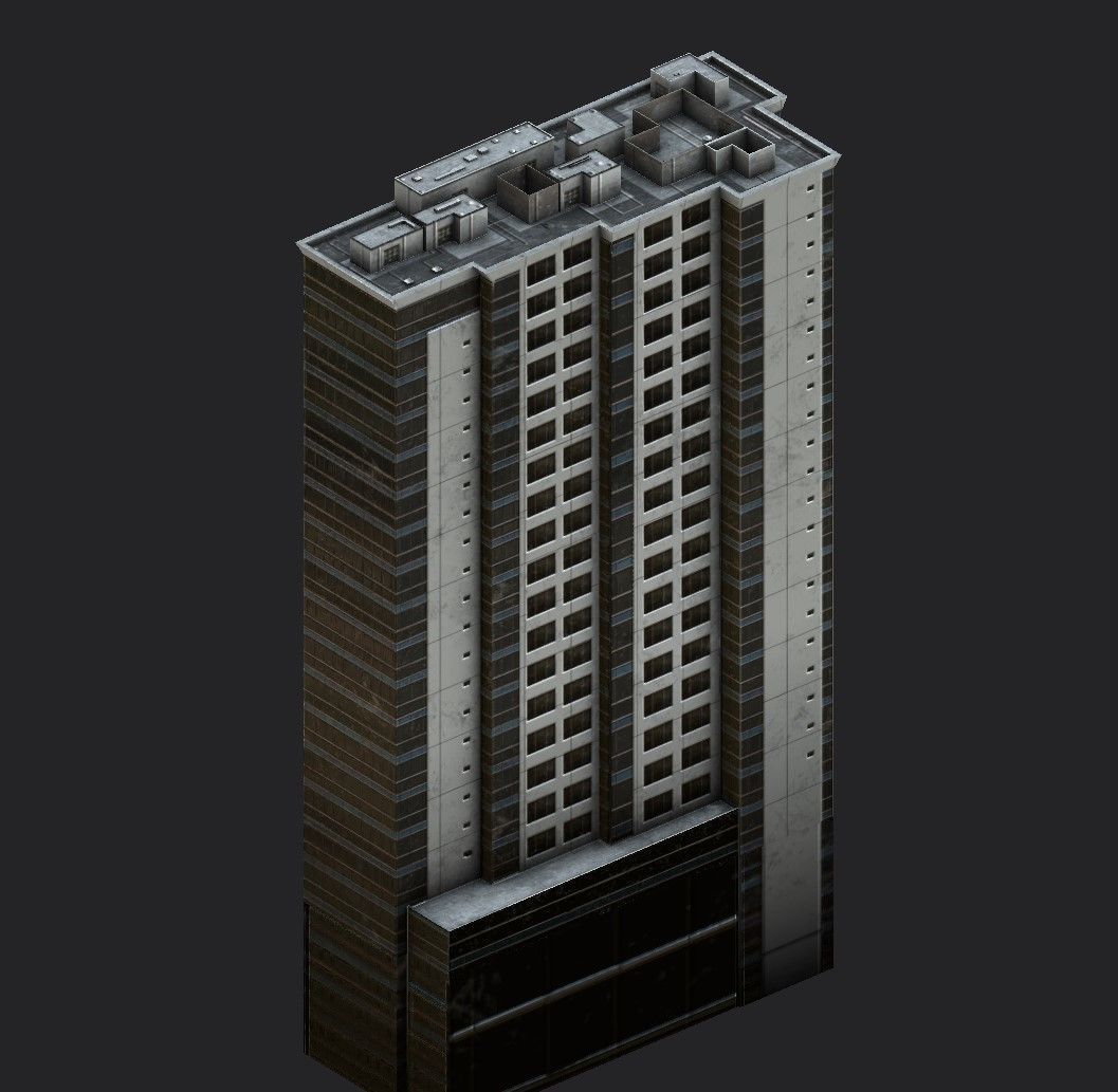 3D model BLU building VR / AR / low-poly | CGTrader