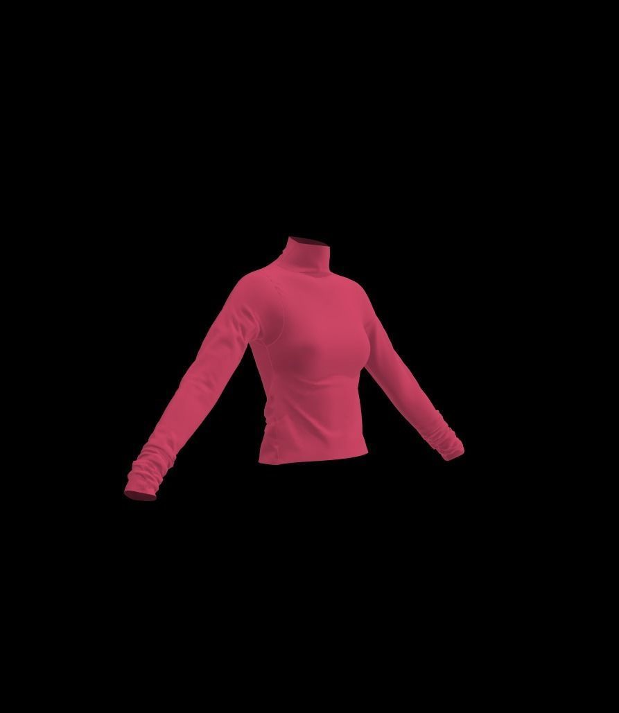 Stylish Designer High Neck Top 3D model free 3D model | CGTrader