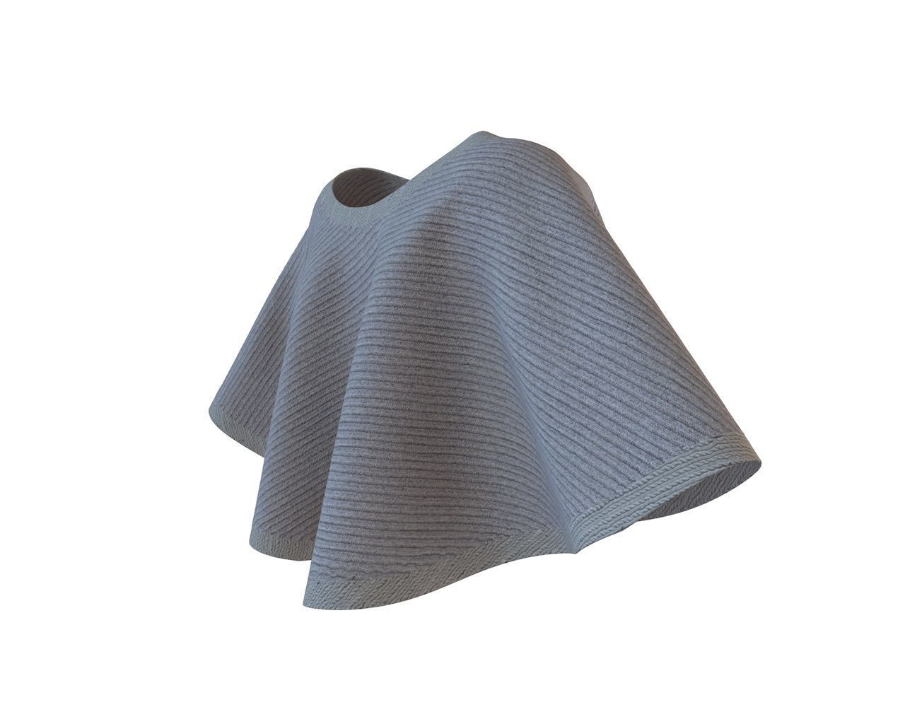 Stylish Designer Poncho Top 3D model 3D model | CGTrader