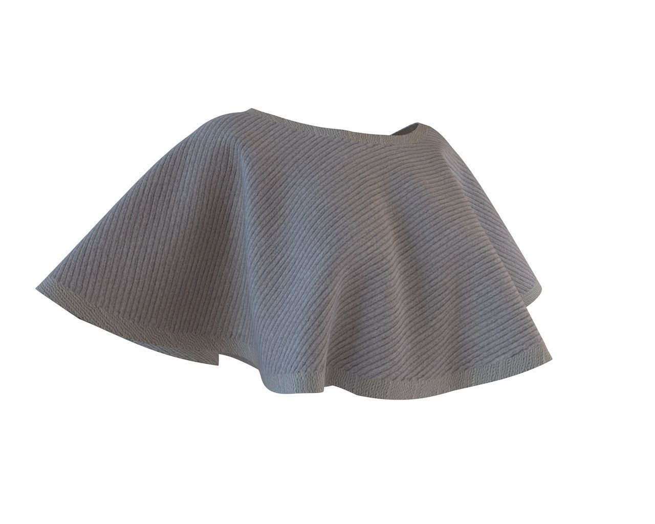 Stylish Designer Poncho Top 3D model 3D model | CGTrader