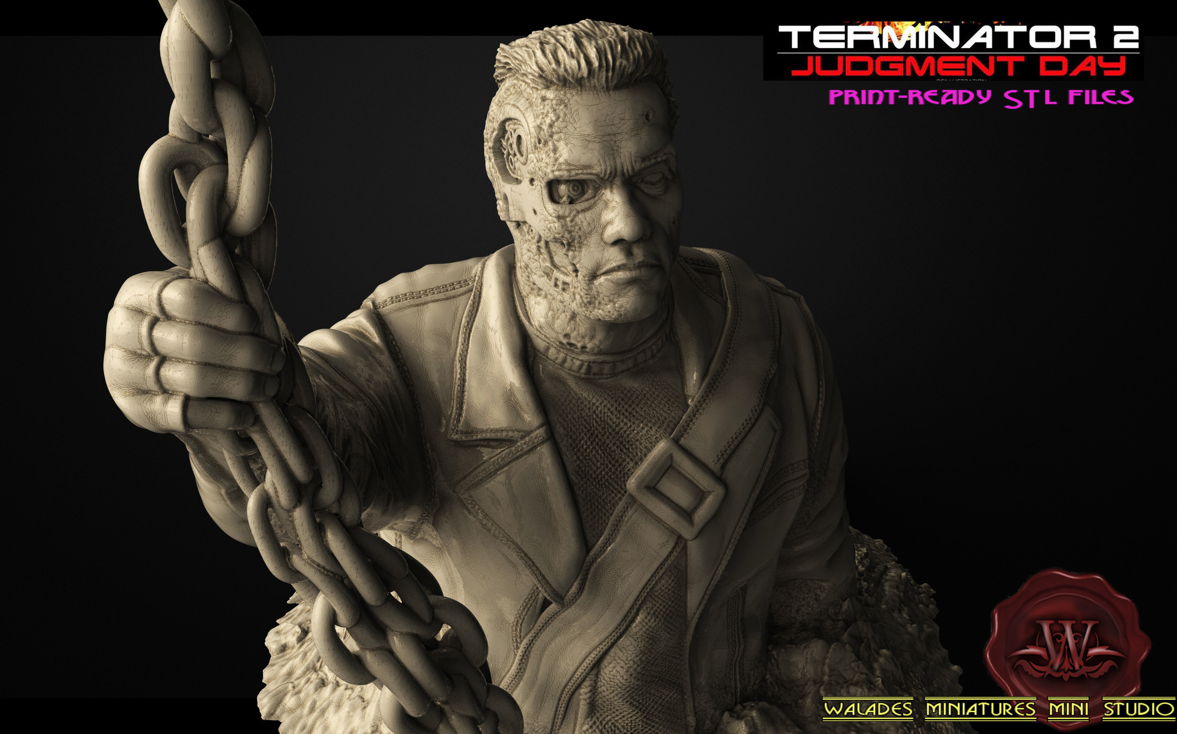 Terminator2 3D model 3D printable | CGTrader