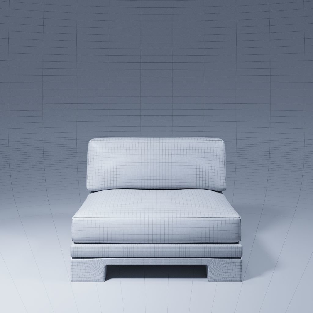 Patt Sofa Single by Charles Tassin - Pierre Frey 3D model | CGTrader
