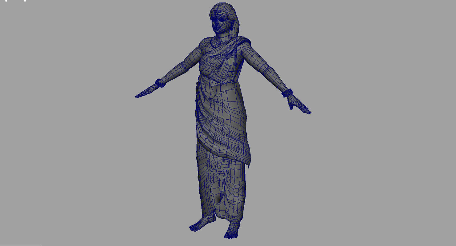 indian woman 3d model 3D model | CGTrader
