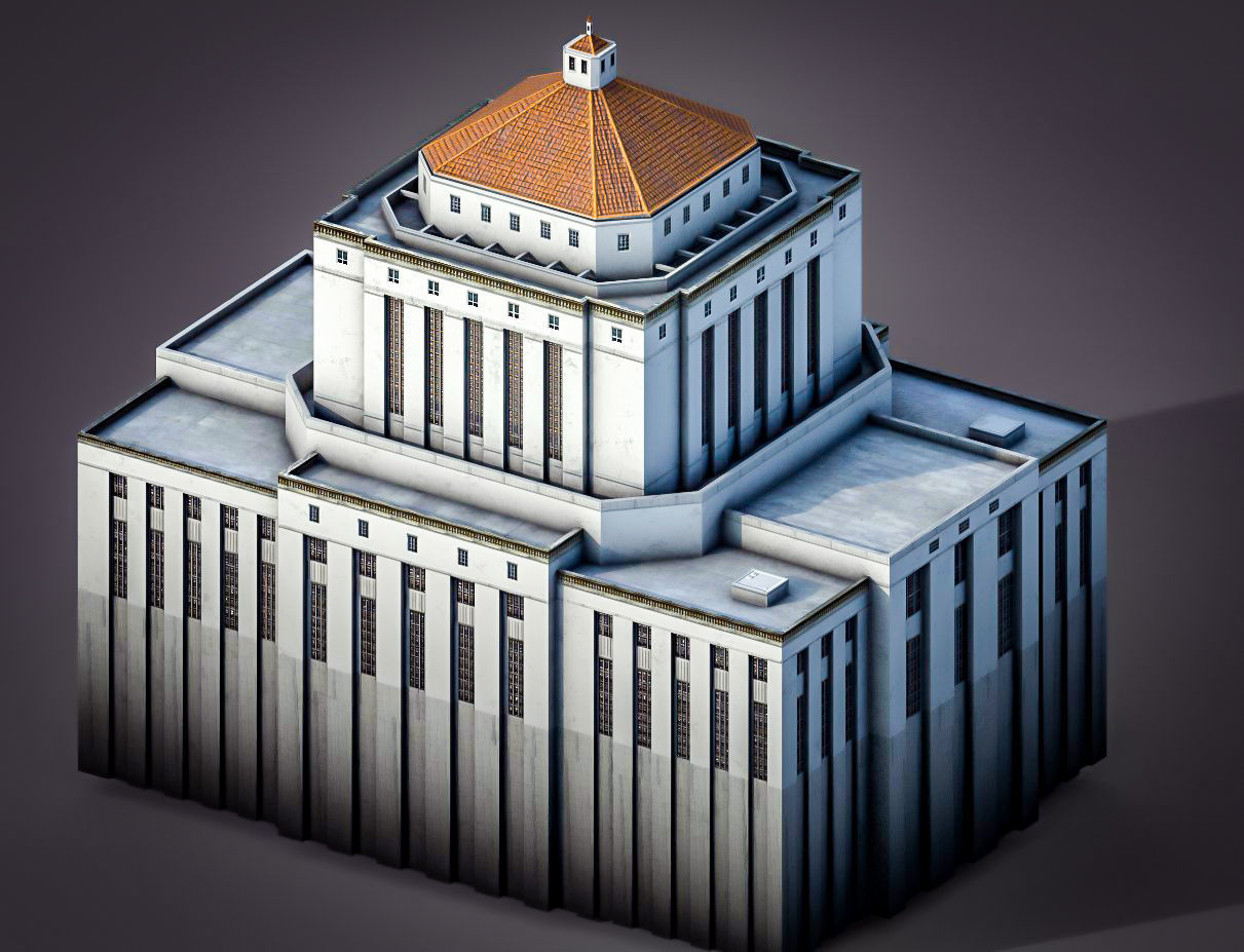 3D model Alameda County Courthouse VR / AR / low-poly | CGTrader