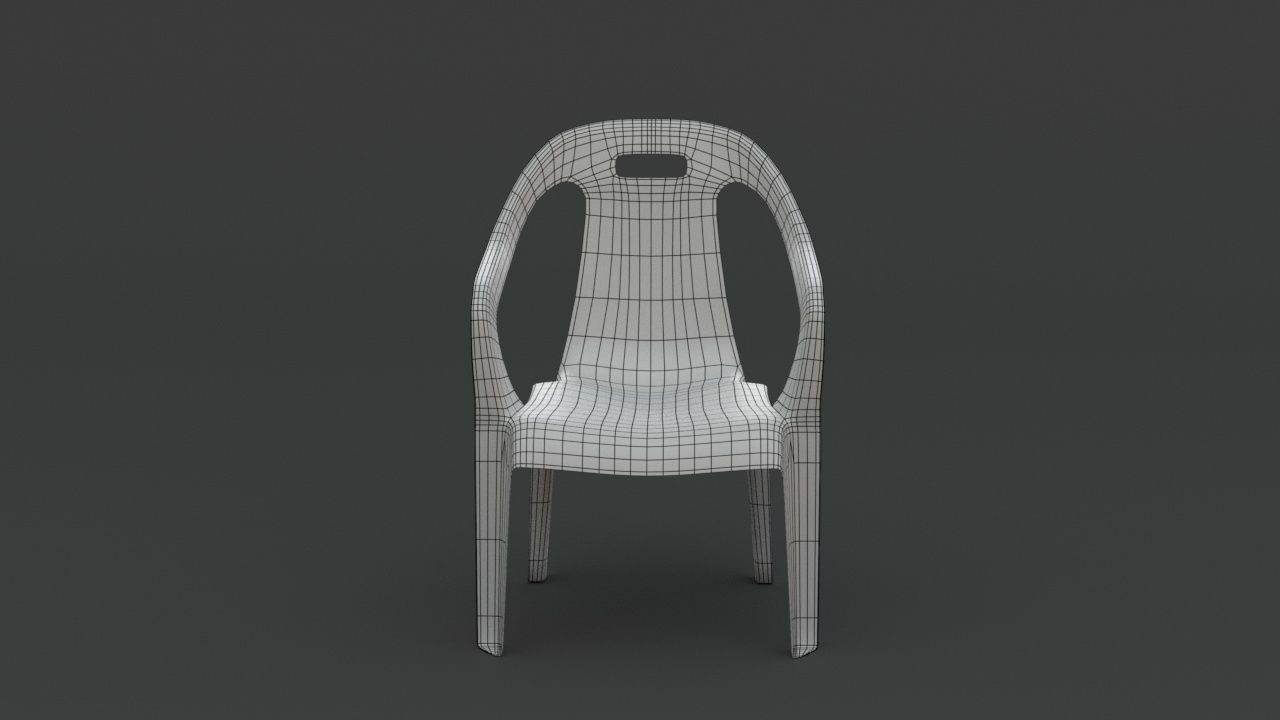 Plastic chair free 3D model | CGTrader