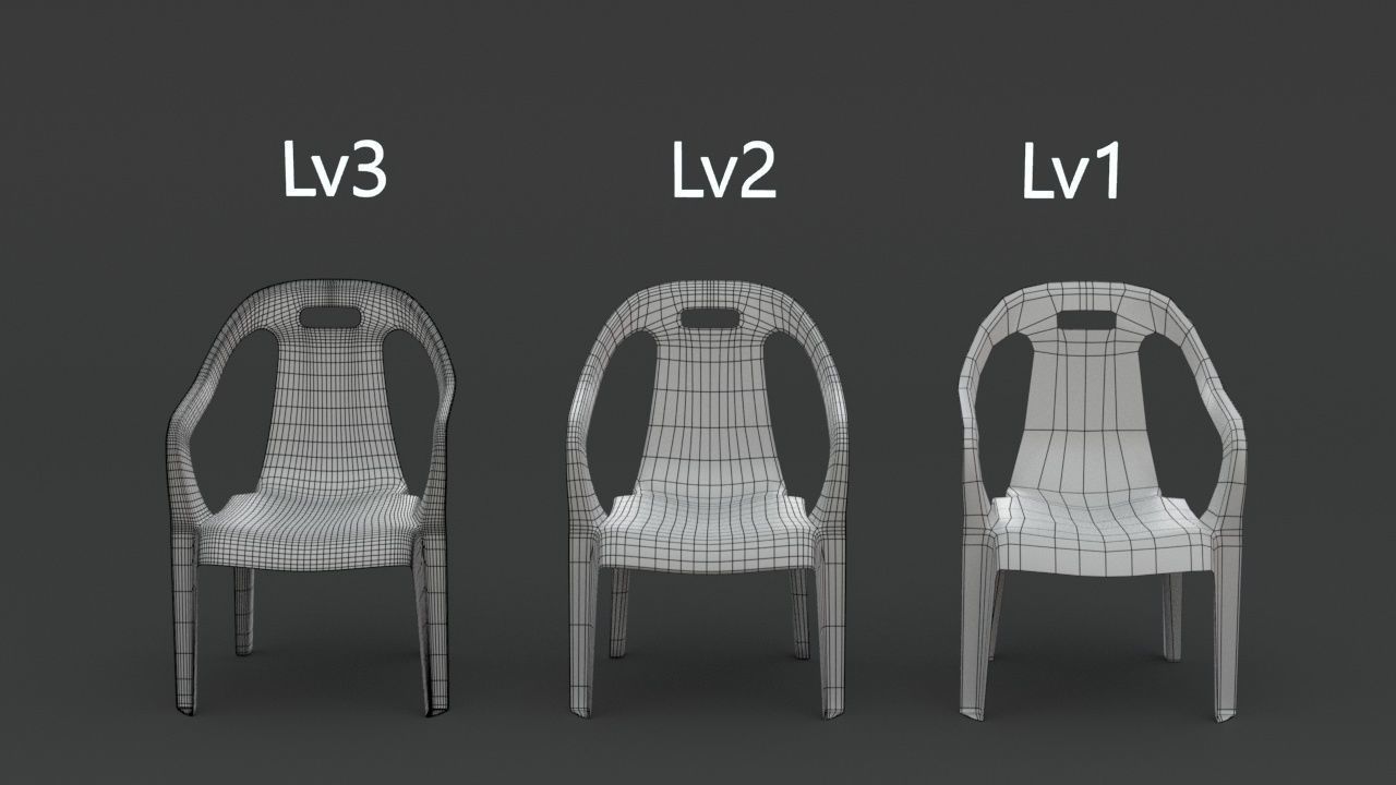 Plastic chair free 3D model | CGTrader