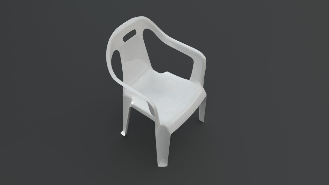 Plastic chair free 3D model | CGTrader