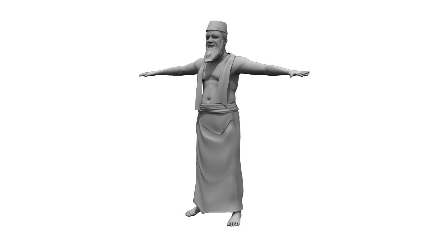 muslim old man 3d model 3D model | CGTrader