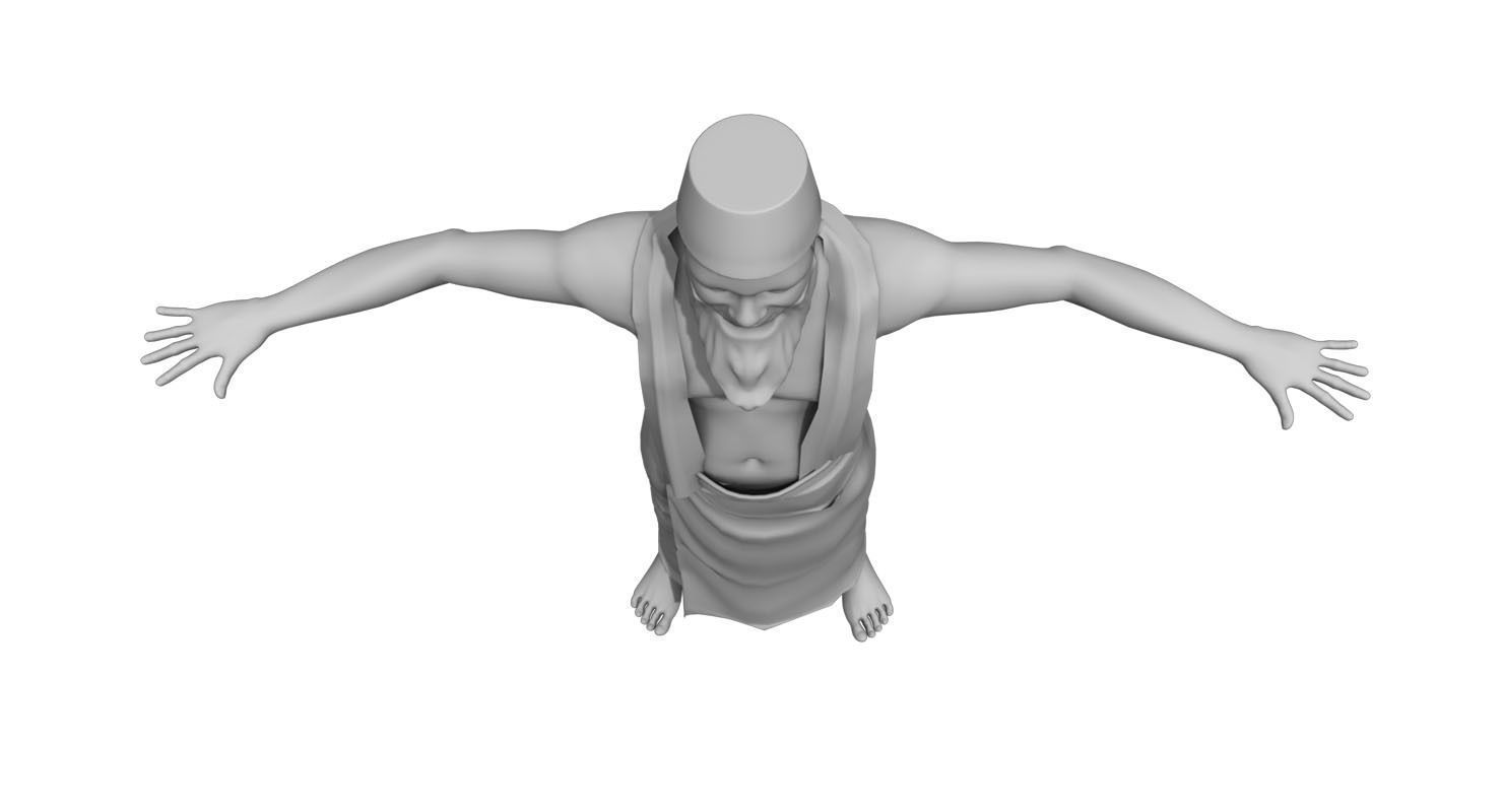 muslim old man 3d model 3D model | CGTrader