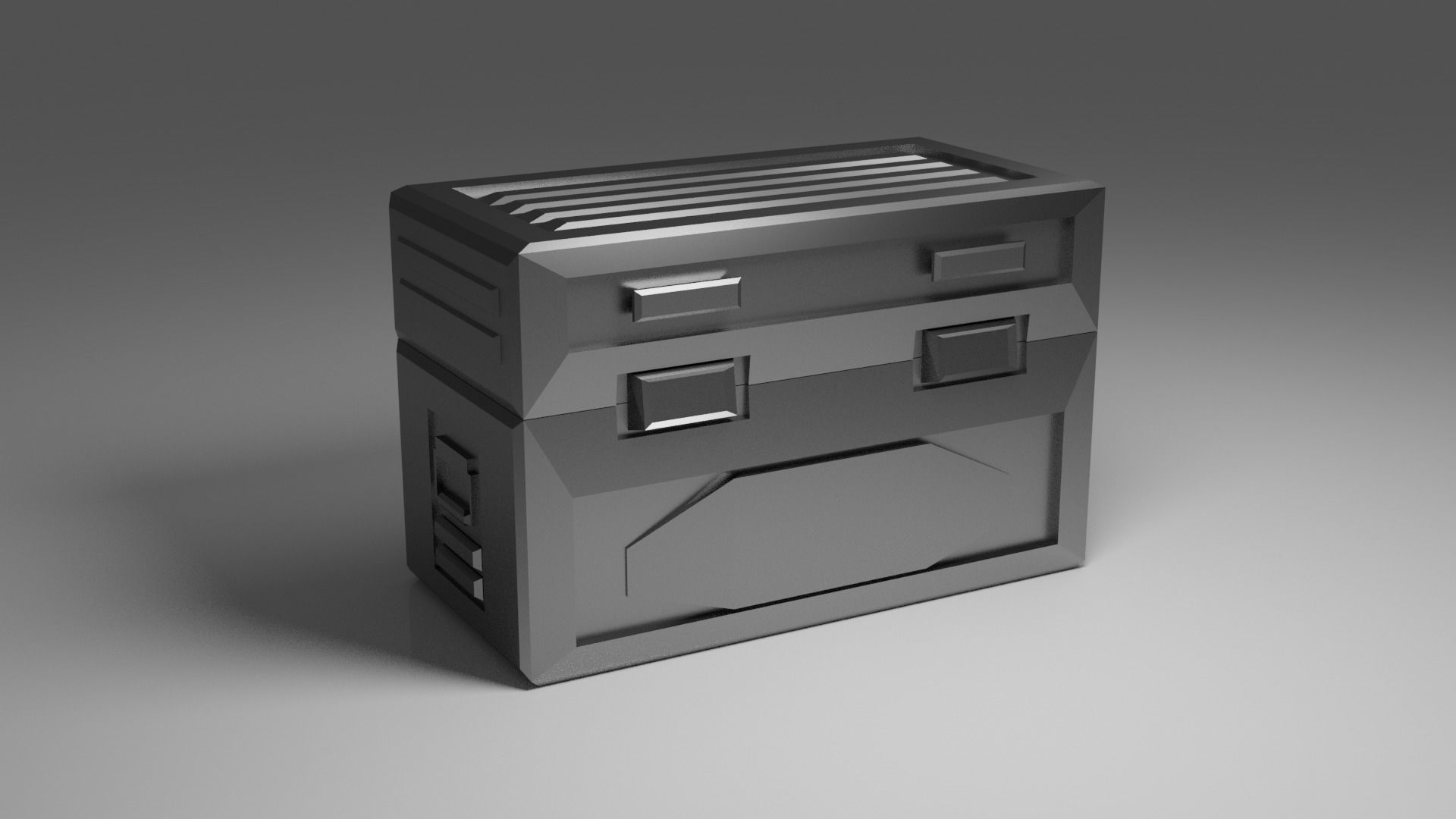 3D model Armored Box VR / AR / low-poly | CGTrader