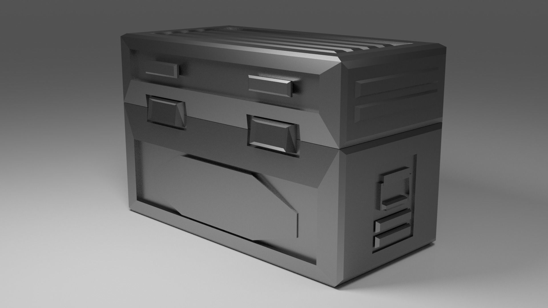 3D model Armored Box VR / AR / low-poly | CGTrader