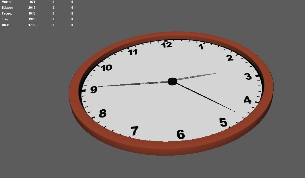 wall clock animation using script free VR / AR / low-poly 3D model ...