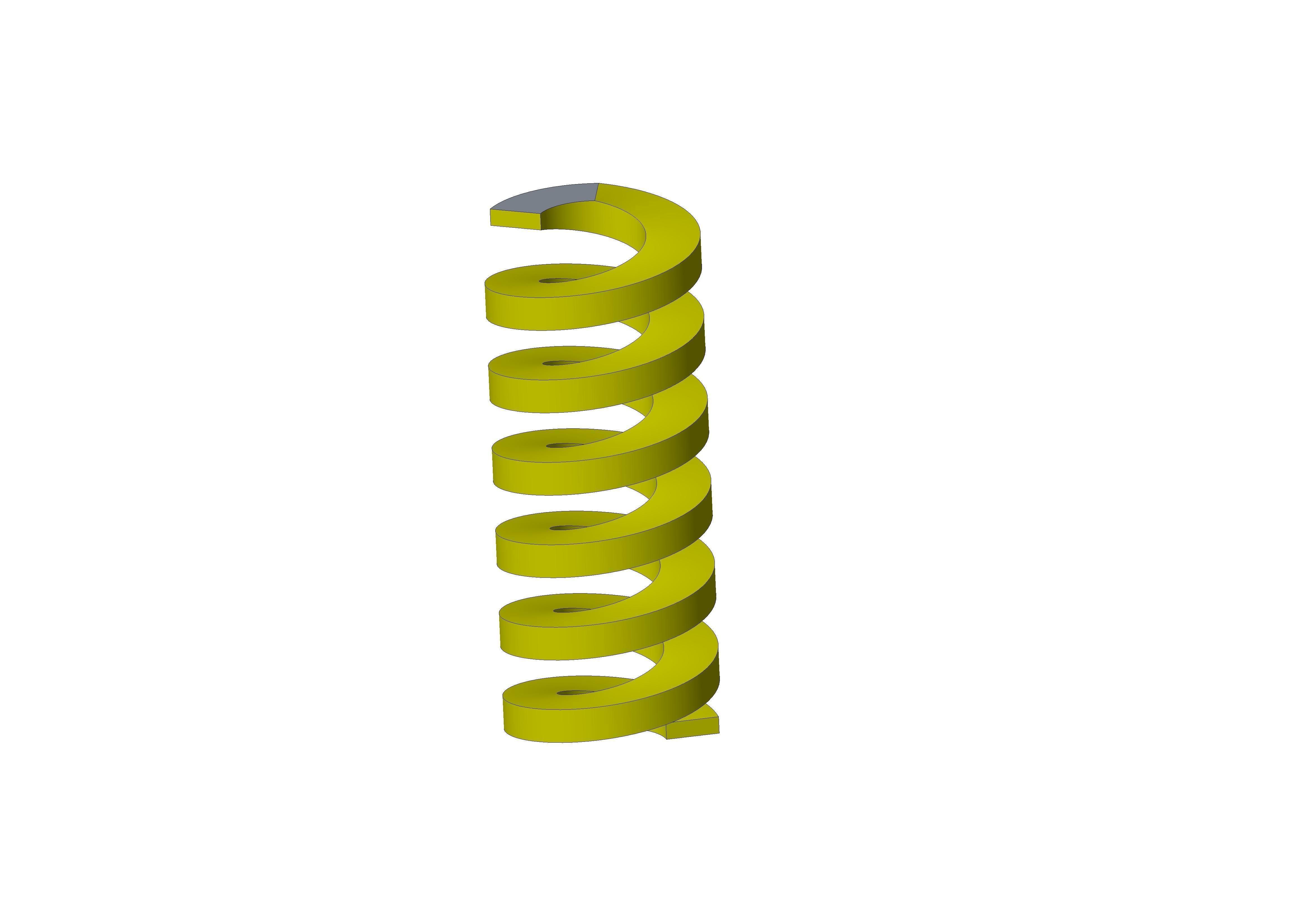 Springs gold spring free 3D model 3D printable | CGTrader