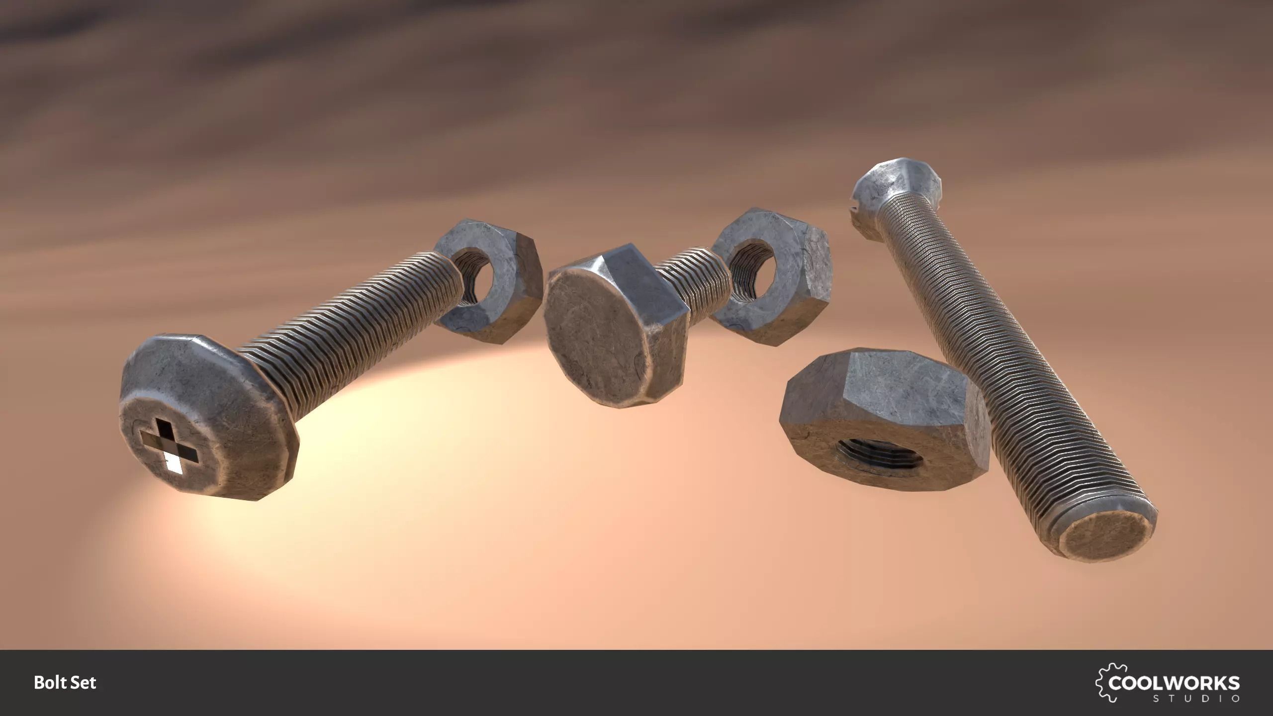 3D model Bolt Set VR / AR / low-poly | CGTrader