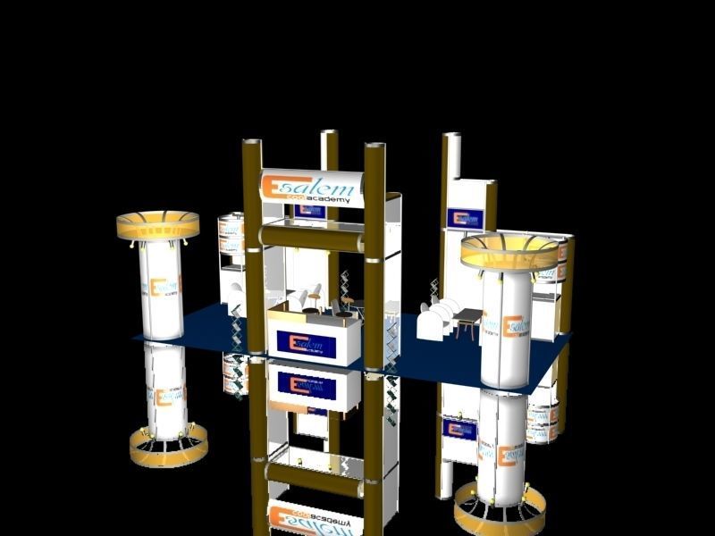 3d stand Exhibition booth 5x10 Octanorm system 3D model | CGTrader