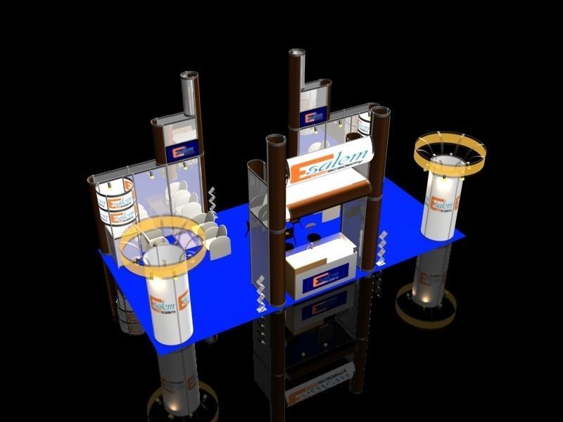 3d stand Exhibition booth 5x10 Octanorm system 3D model | CGTrader