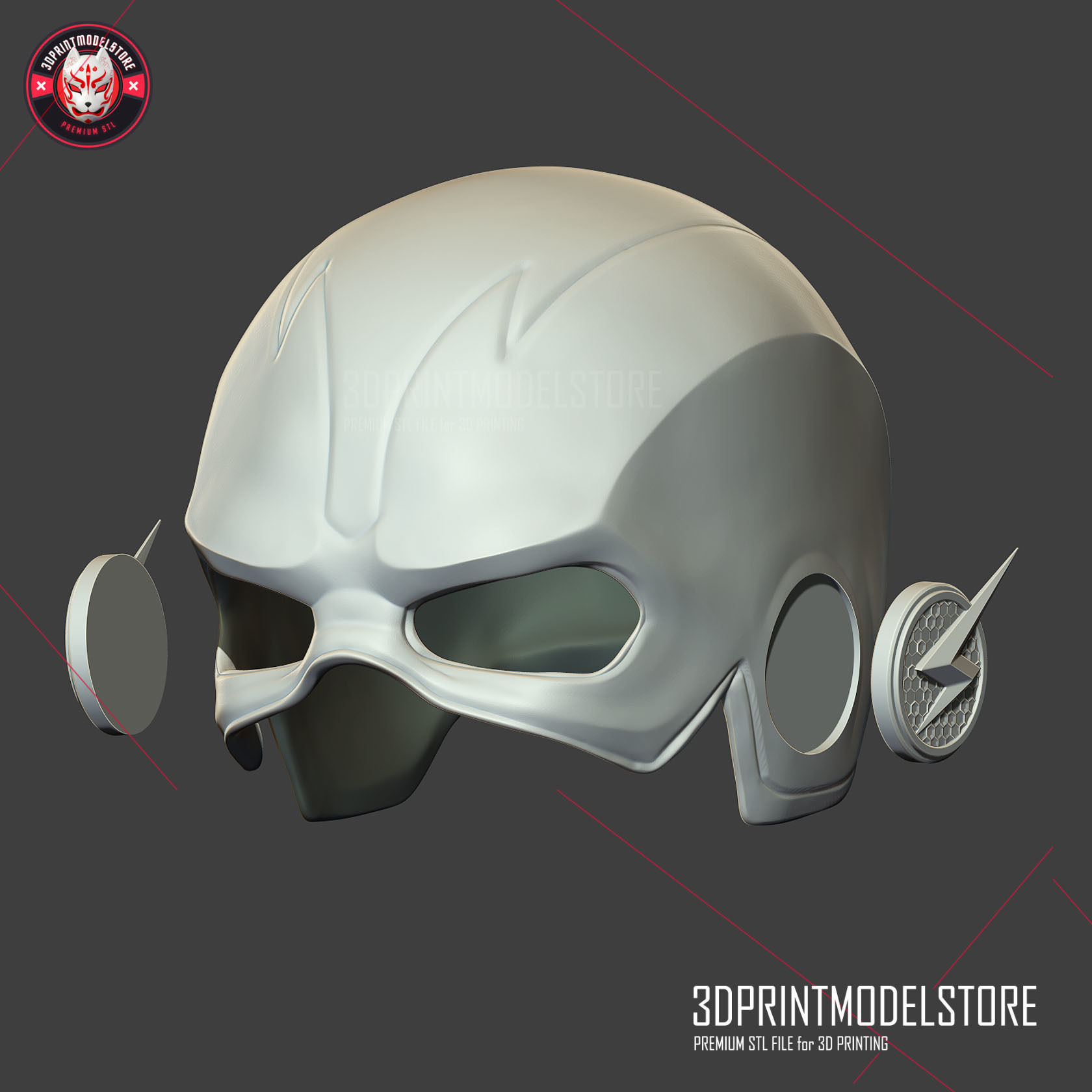 The Flash Cosplay Helmet Season 5 DC Comic 3D model 3D printable | CGTrader